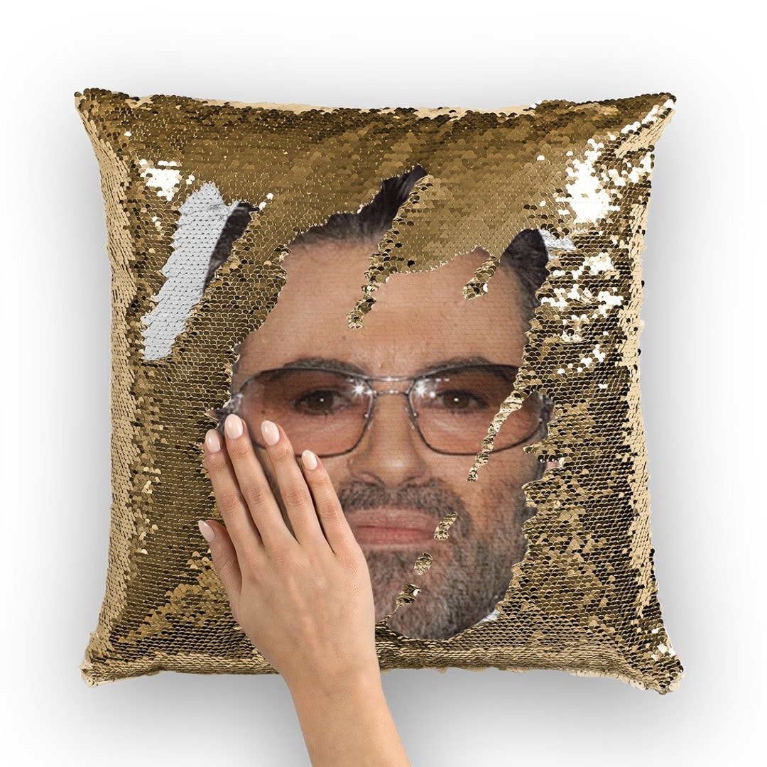 George Michael Sequin Pillow | Celebrity Pillow Cushions | Cool Pillow ...