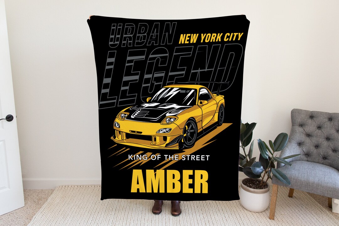 Custom Car Blanket, JDM Car Blanket for Kids, Personalized Blanket With ...