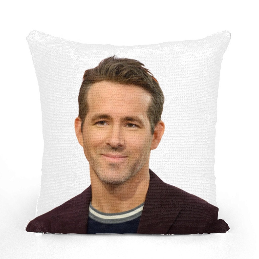 Ryan Reynolds Sequin Pillow Celebrity Pillow Cushions Cool - Etsy