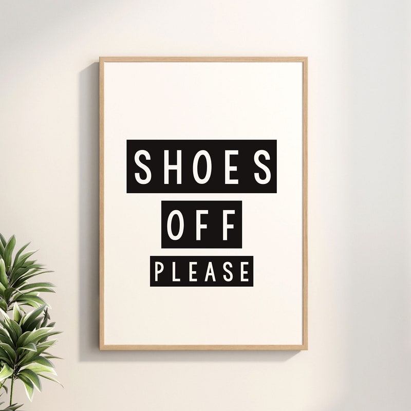 Shoes off Printable - Etsy
