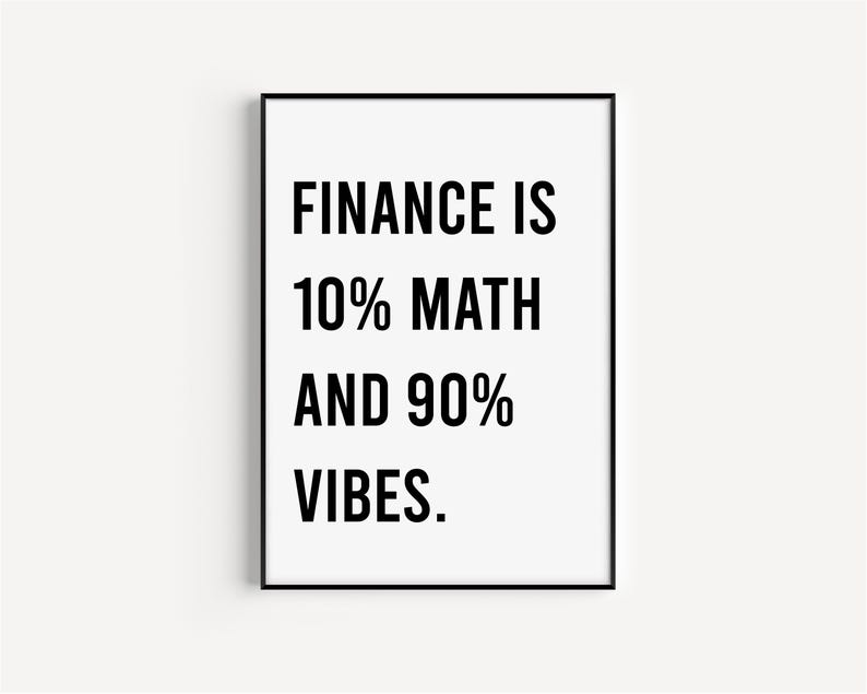 Funny Finance Office Decor, Accountant Gift, Financial Wall Art, Funny ...