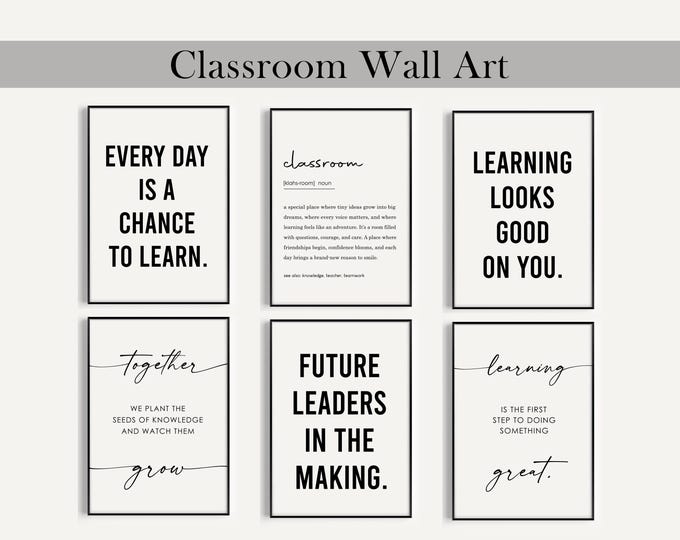 6 Growth Mindset Classroom Printable Posters Bundle 3, Classroom Decor ...