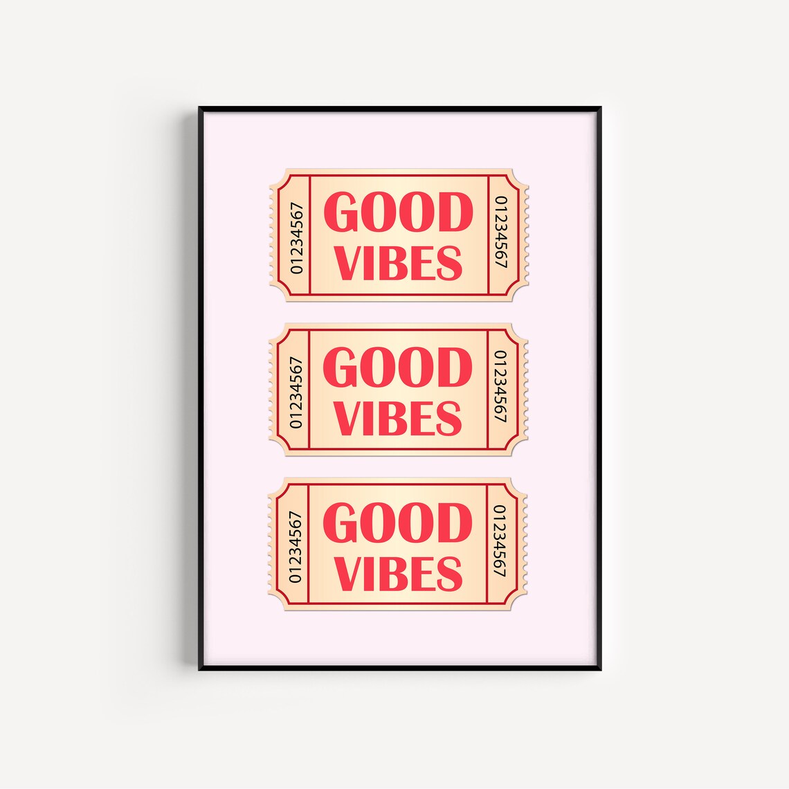 Ticket Art Print, Apartment Wall Decor, Wall Decor, Retro Good Times ...
