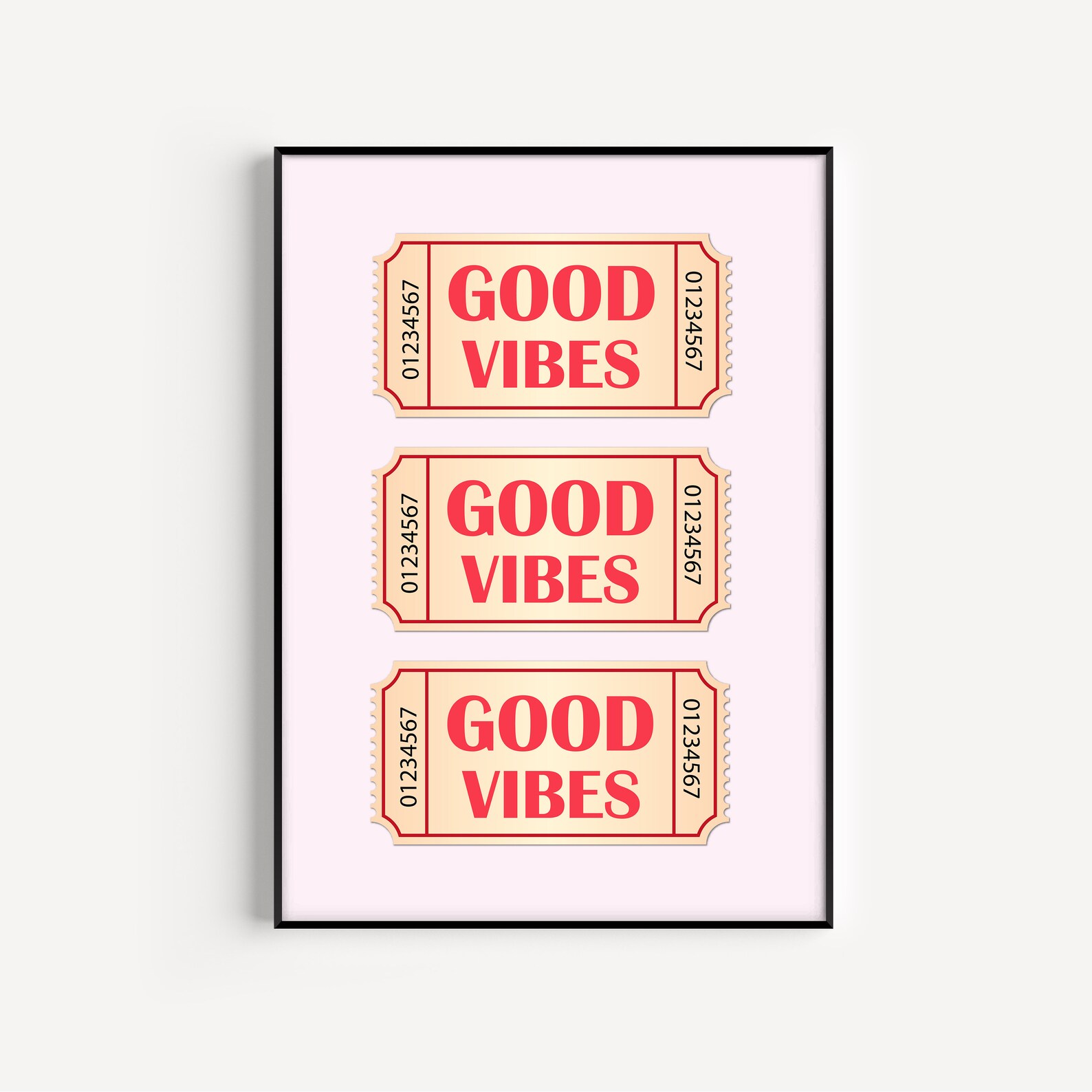 Ticket Art Print, Apartment Wall Decor, Wall Decor, Retro Good Times ...