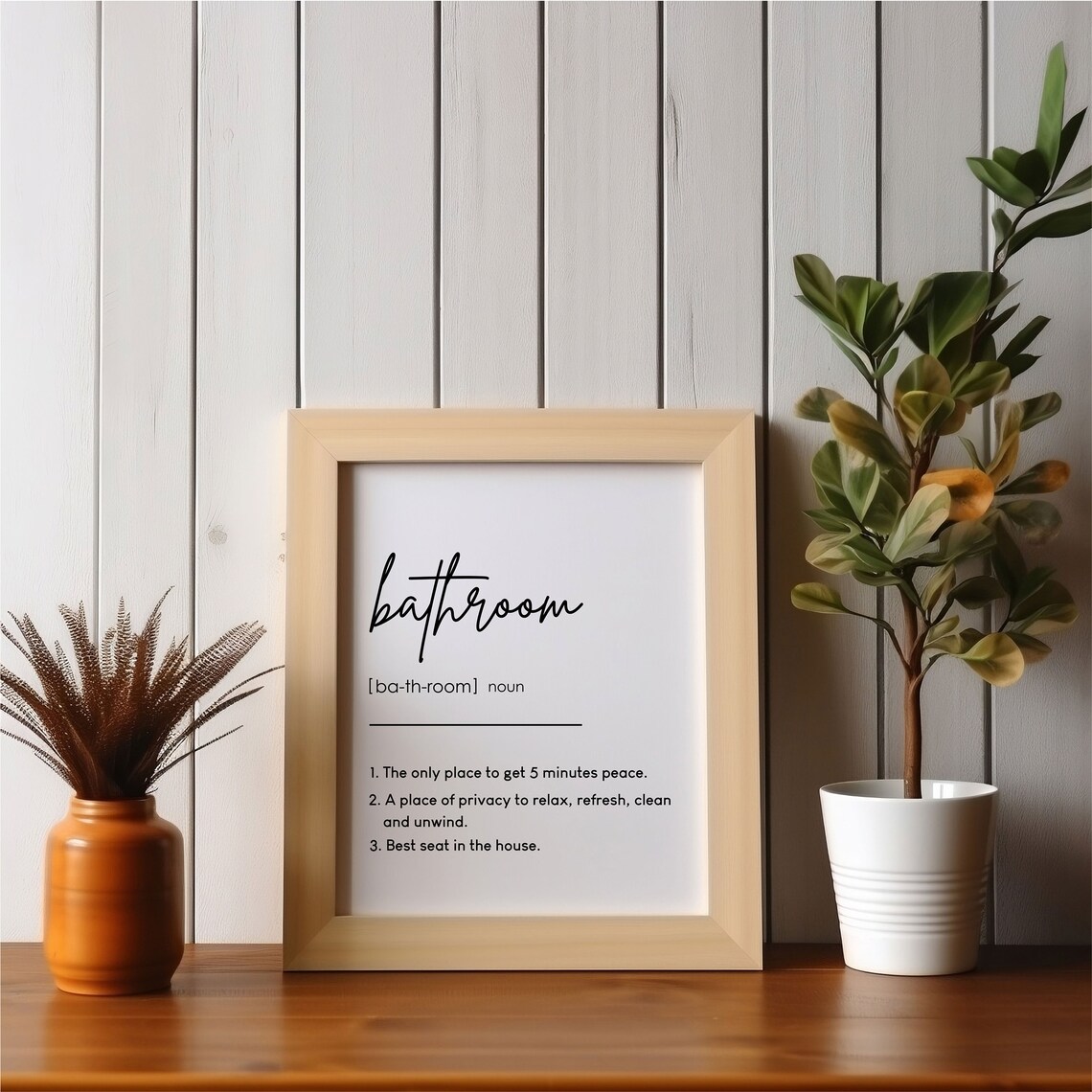 Bathroom Definition Wall Art, Printable Bathroom Wall Art, Home Wall ...