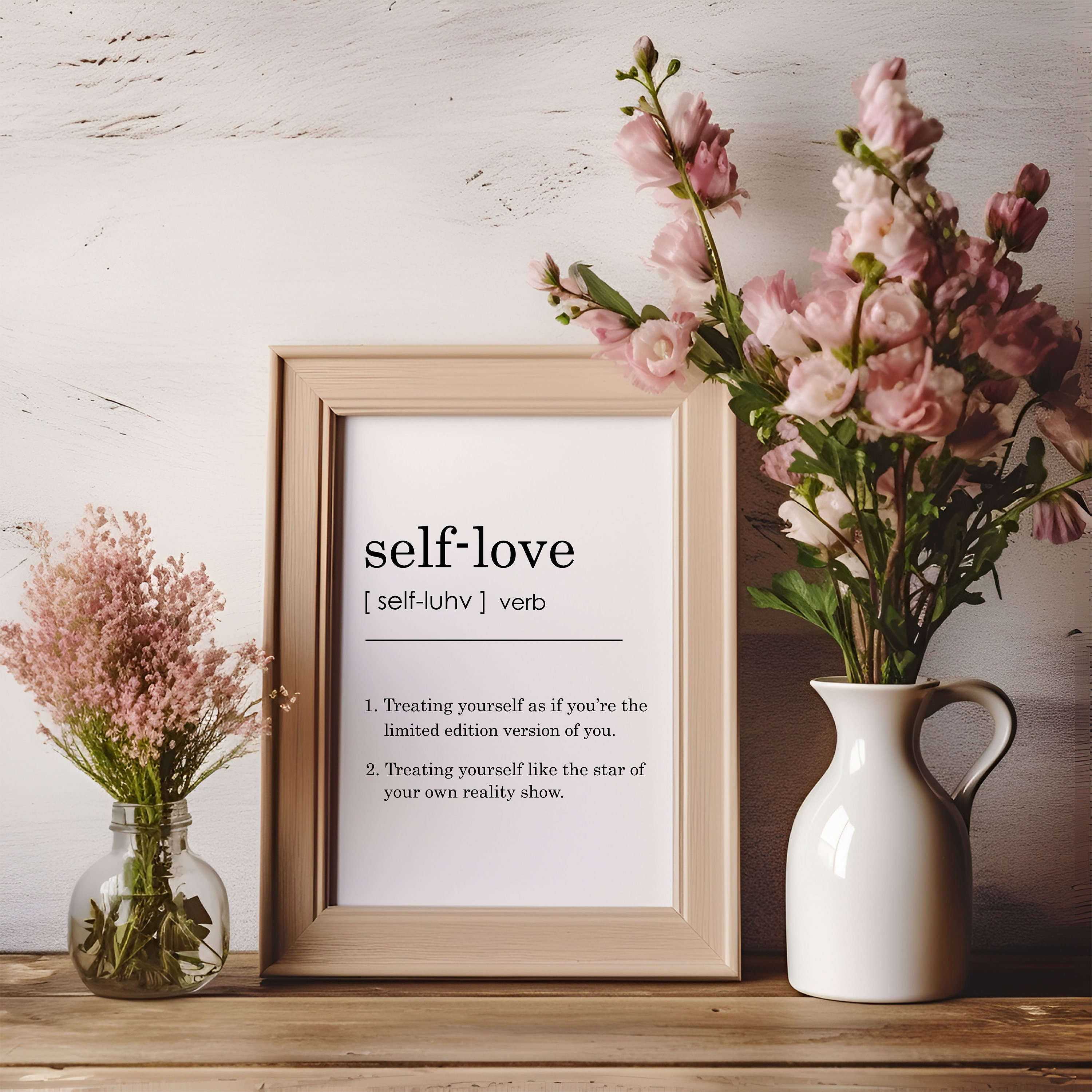 Self-love Definition Print, Home Decor Printable Wall Art, Self - Love ...