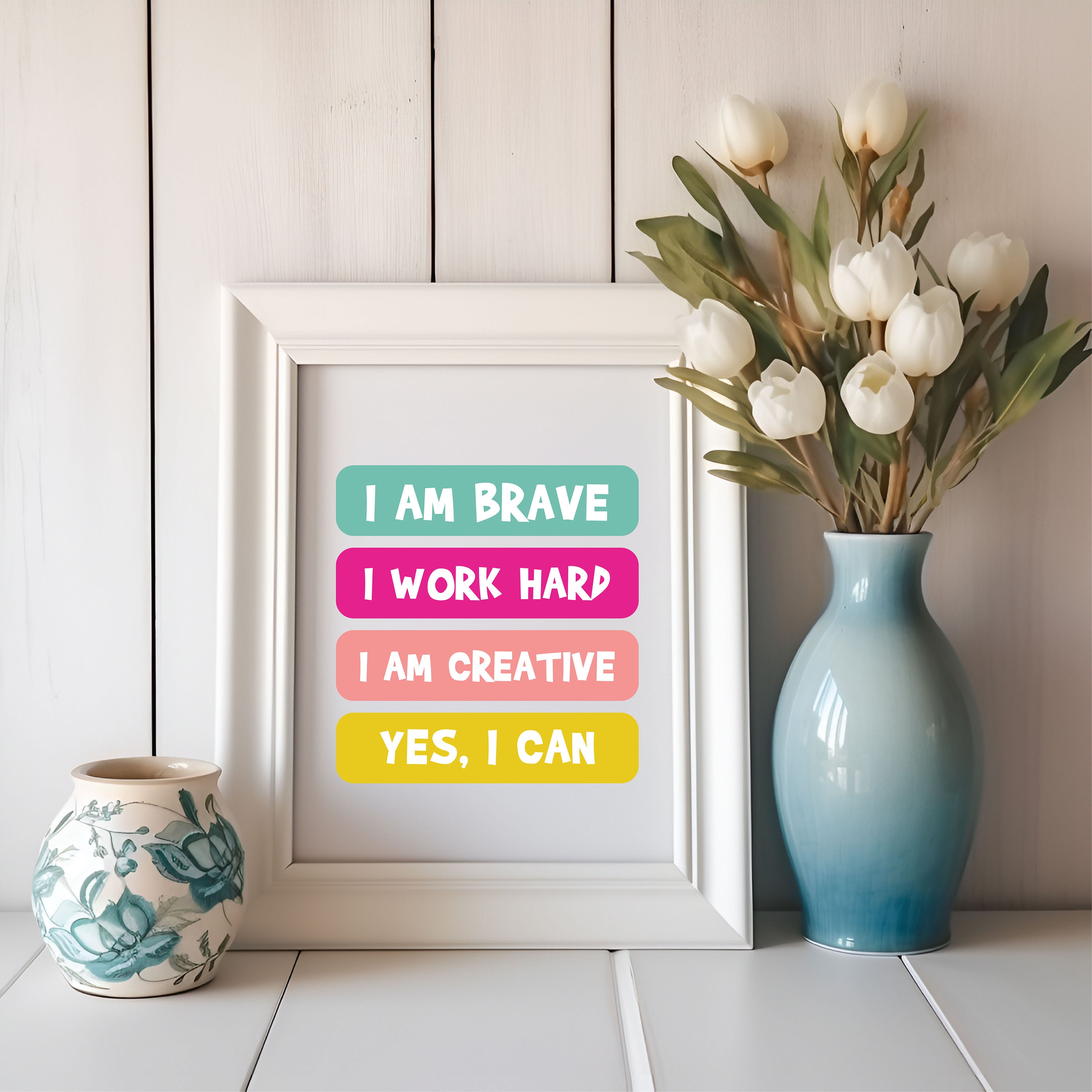 Affirmations for Kids, Affirmation Wall Art, Playroom Decor ...