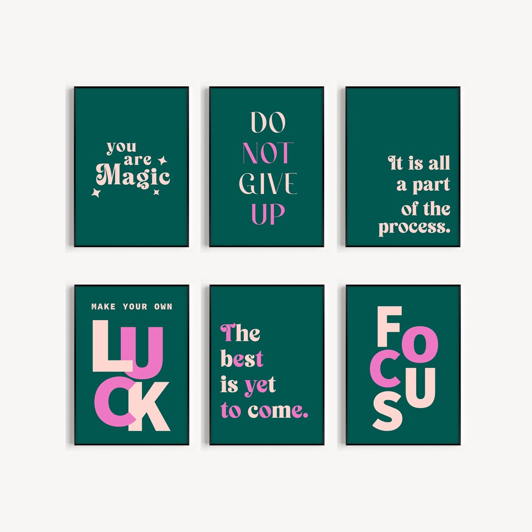 Entrepreneur Wall Art, Set of 6 PRINTABLES, Motivational Posters for ...