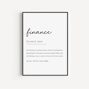 Funny Finance Office Decor, Accountant Gift, Financial Wall Art, Funny ...