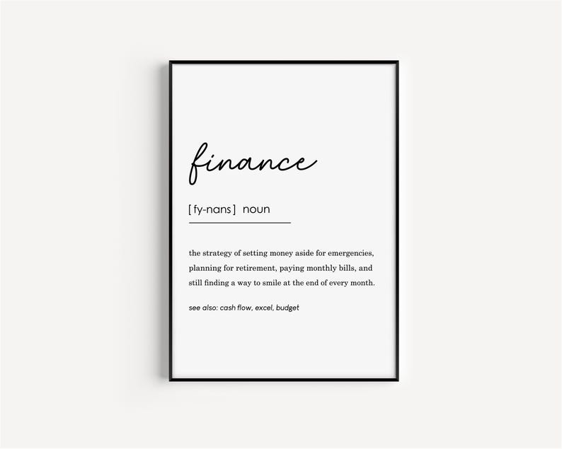 Funny Finance Office Decor, Accountant Gift, Financial Wall Art, Funny ...
