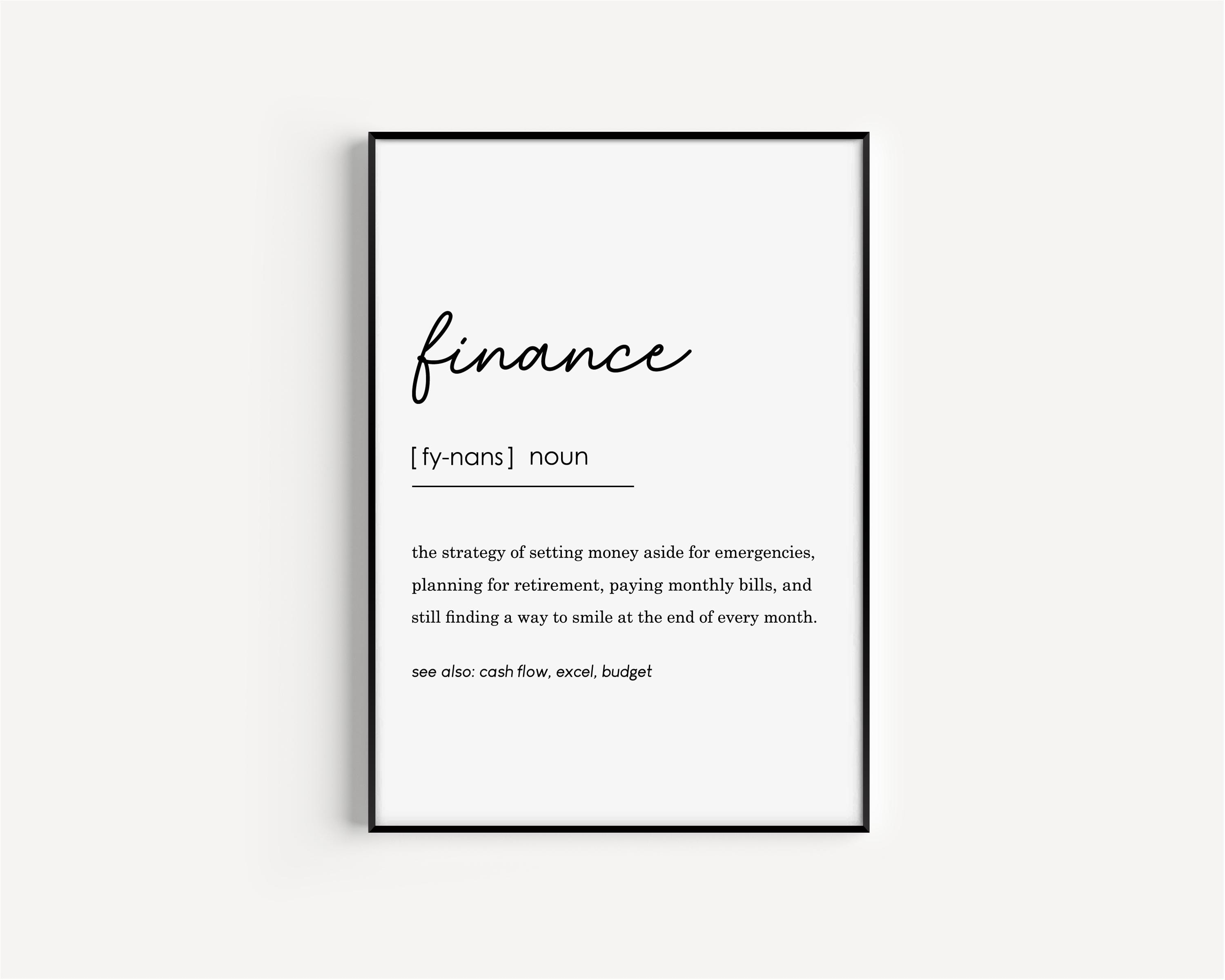 Funny Finance Office Decor, Accountant Gift, Financial Wall Art, Funny ...