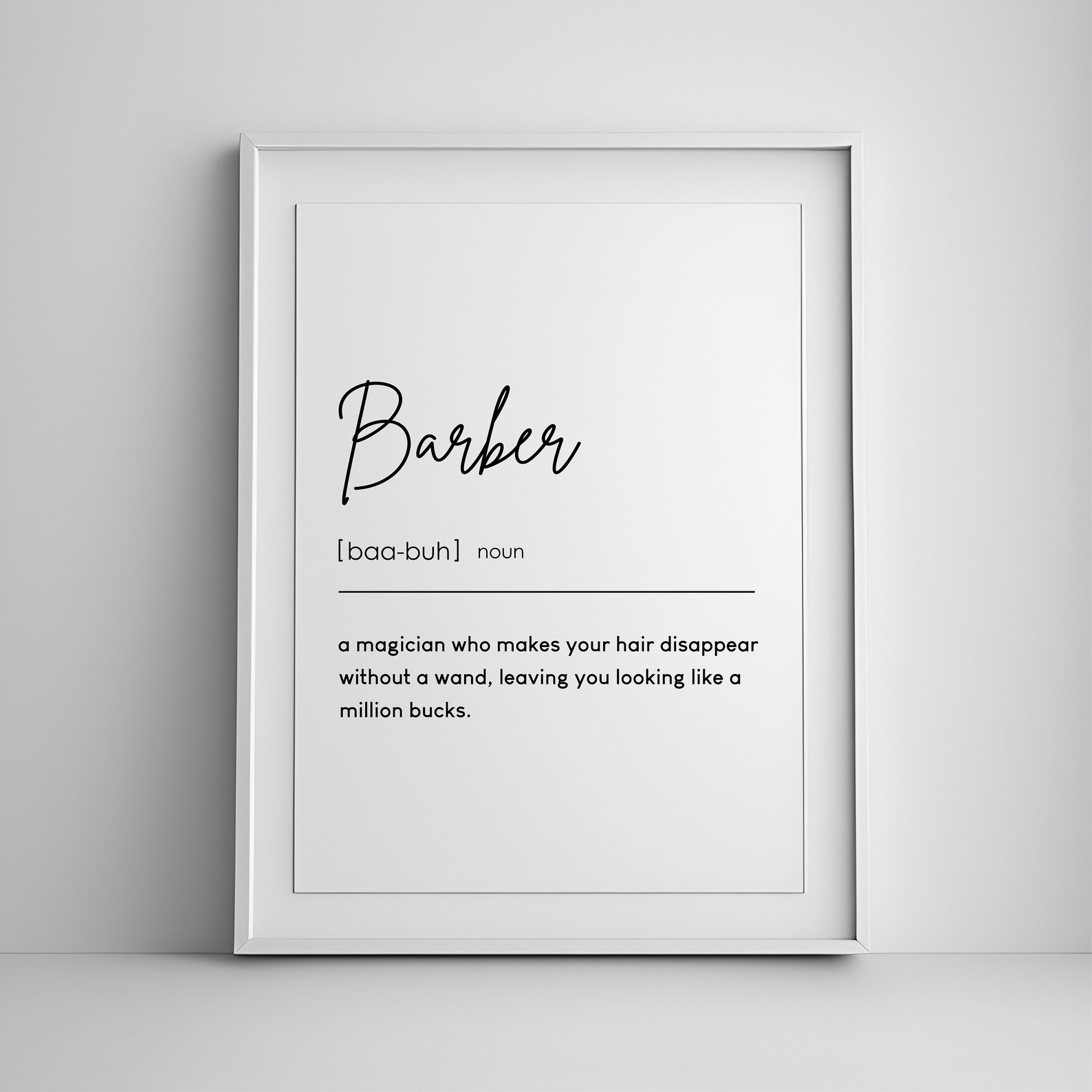 Barber Definition Print, Wall Art Prints, Digital Download, Quote Print ...