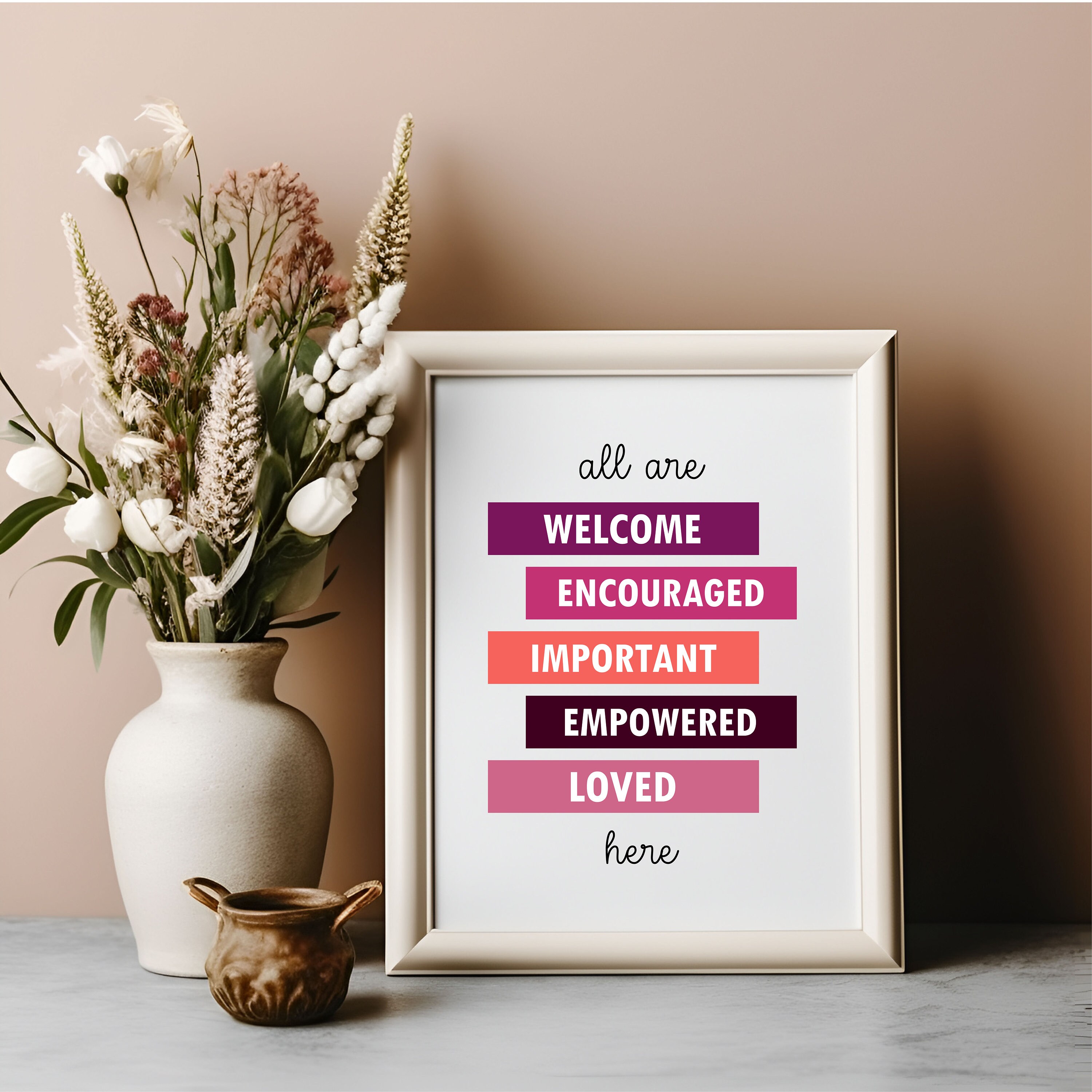 All Are Welcome Here, Equality Poster, Kindness Matters, Positive ...