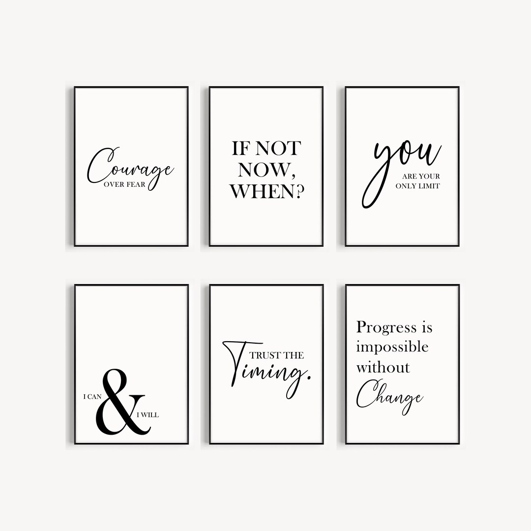 Motivational Poster, Printable Wall Art, Positive Printable Quotes ...