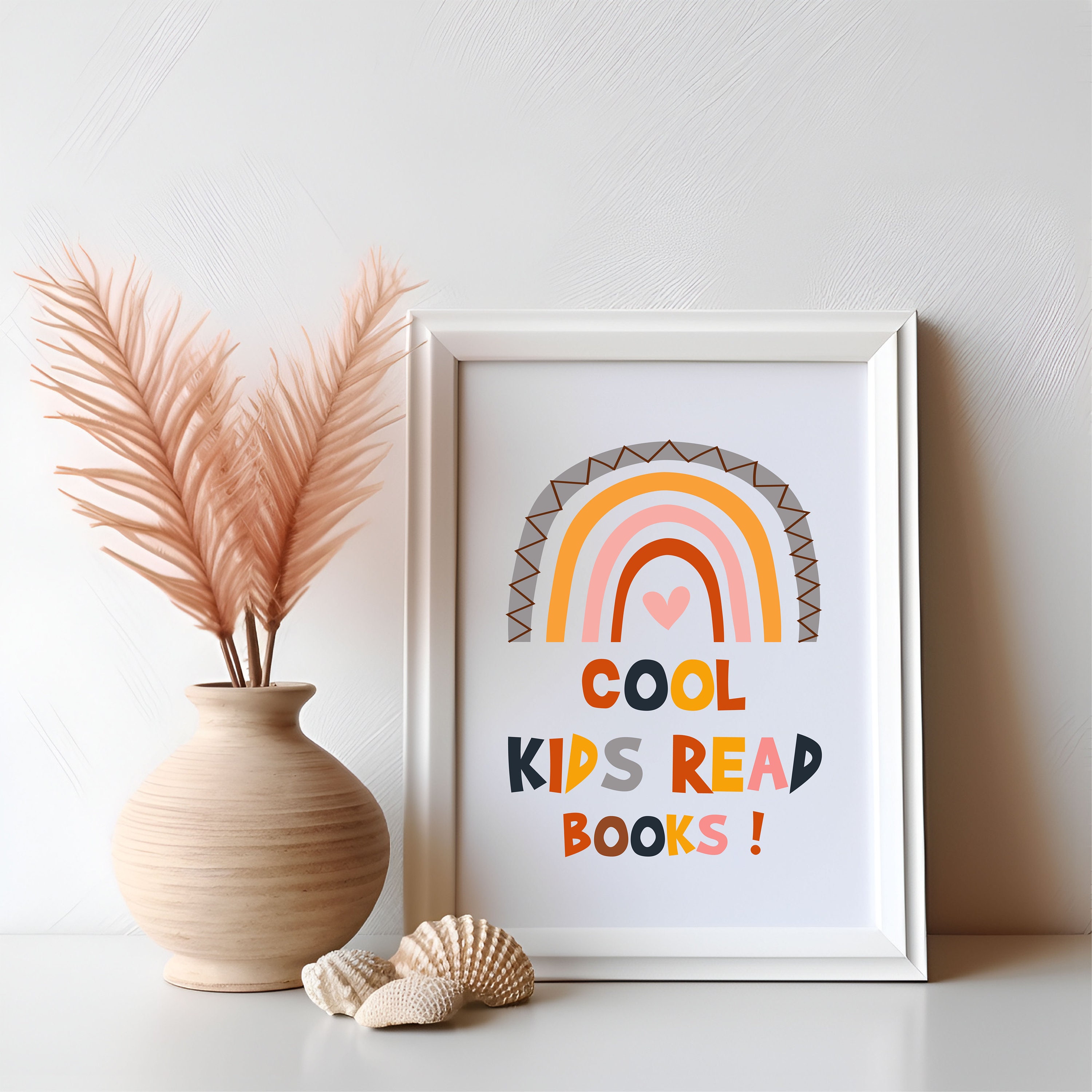 COOL Kids Read Books, Read Quote Sign, Boho Classroom Decor, Reading ...