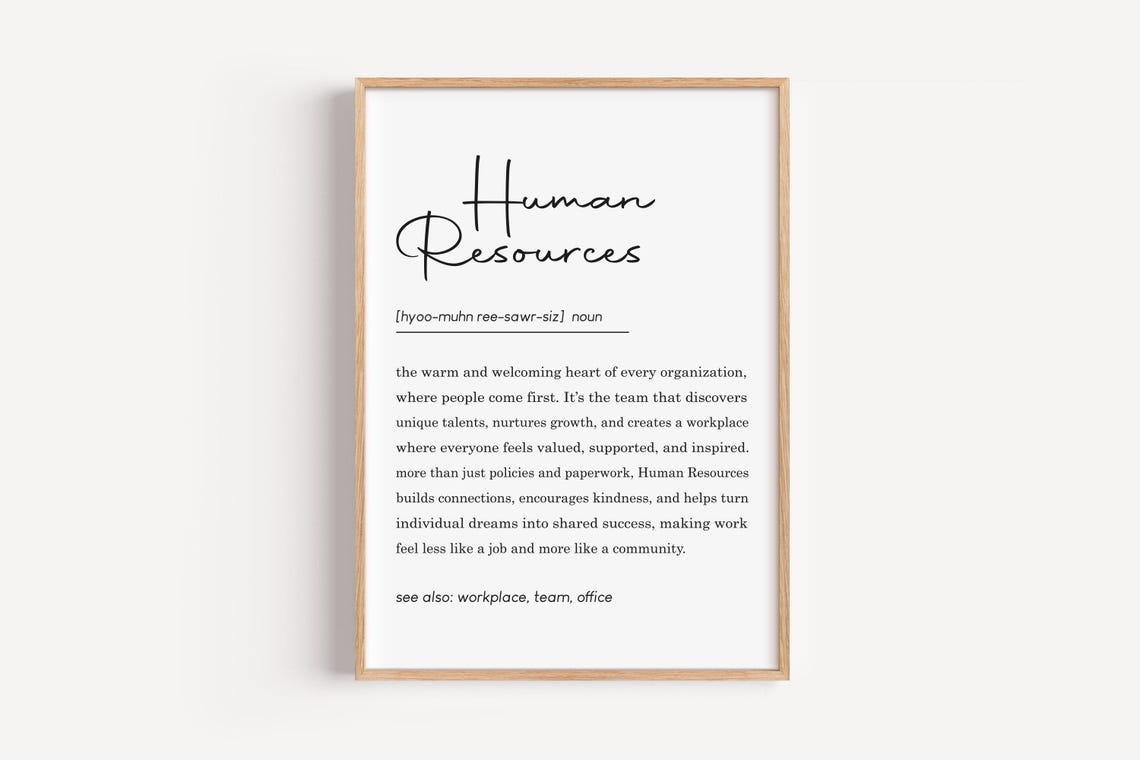 HR Office Decor Set of 6 Printable, Human Resources Wall Art, Wall ...