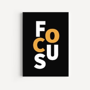 Minimalist Motivation Focus Print Set of 6, Motivational Printable ...