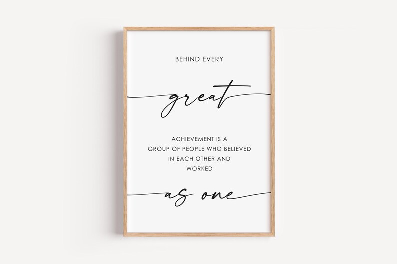 Teamwork Gallery Set of 6, Team Office Decor, Work Motivation Quotes ...