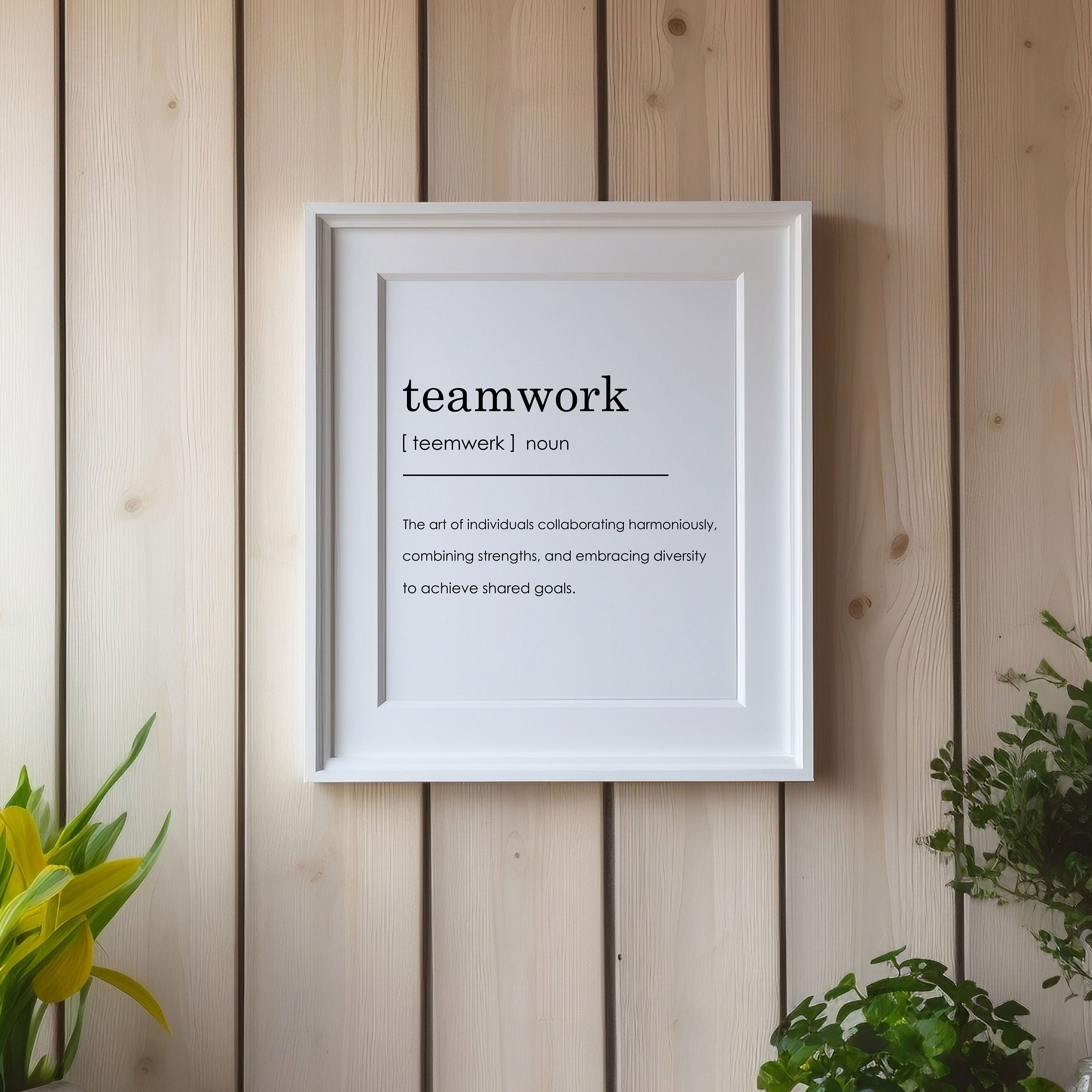 Teamwork Definition, Office Decor, Teamwork Quote Printable, Team Gifts ...