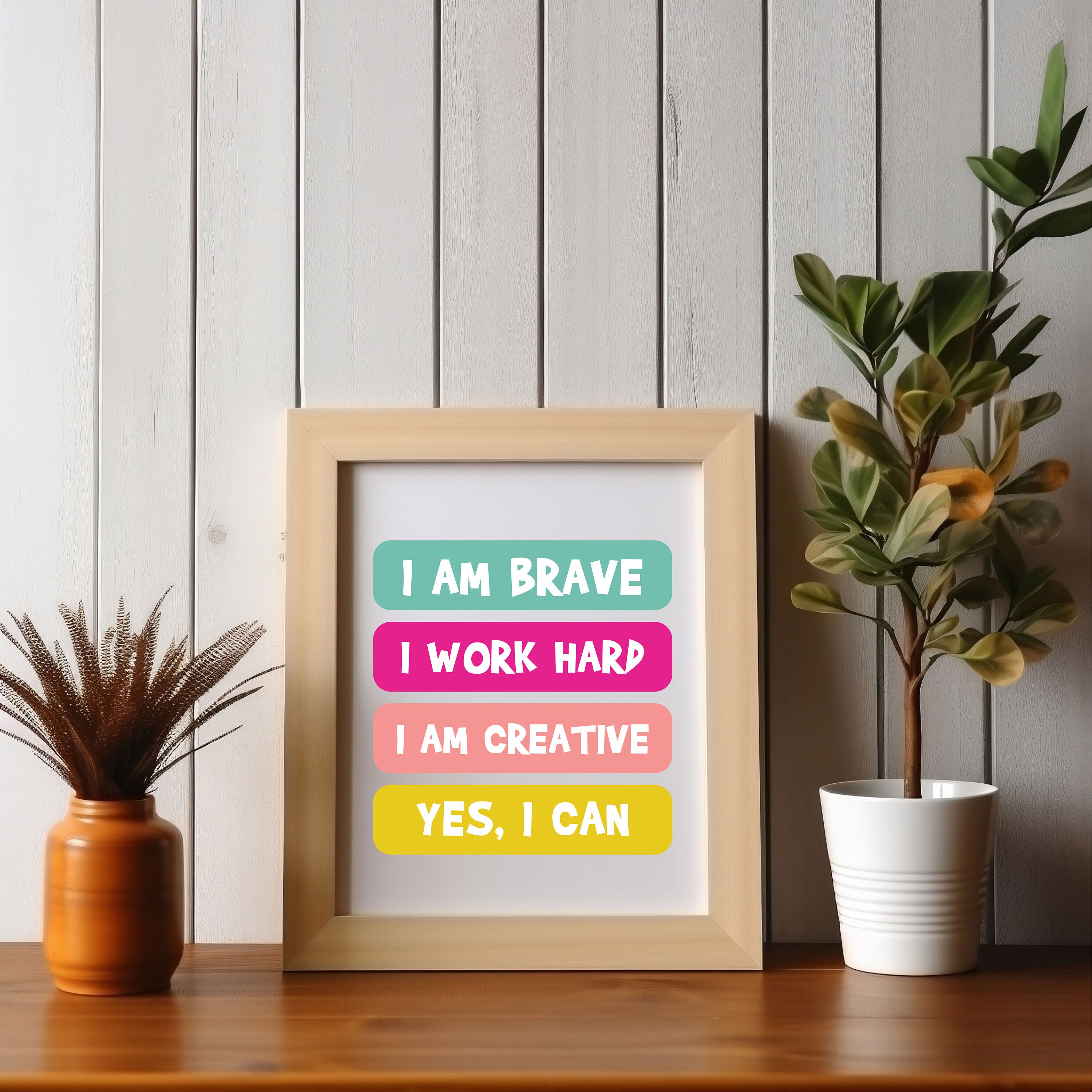Affirmations for Kids, Affirmation Wall Art, Playroom Decor ...