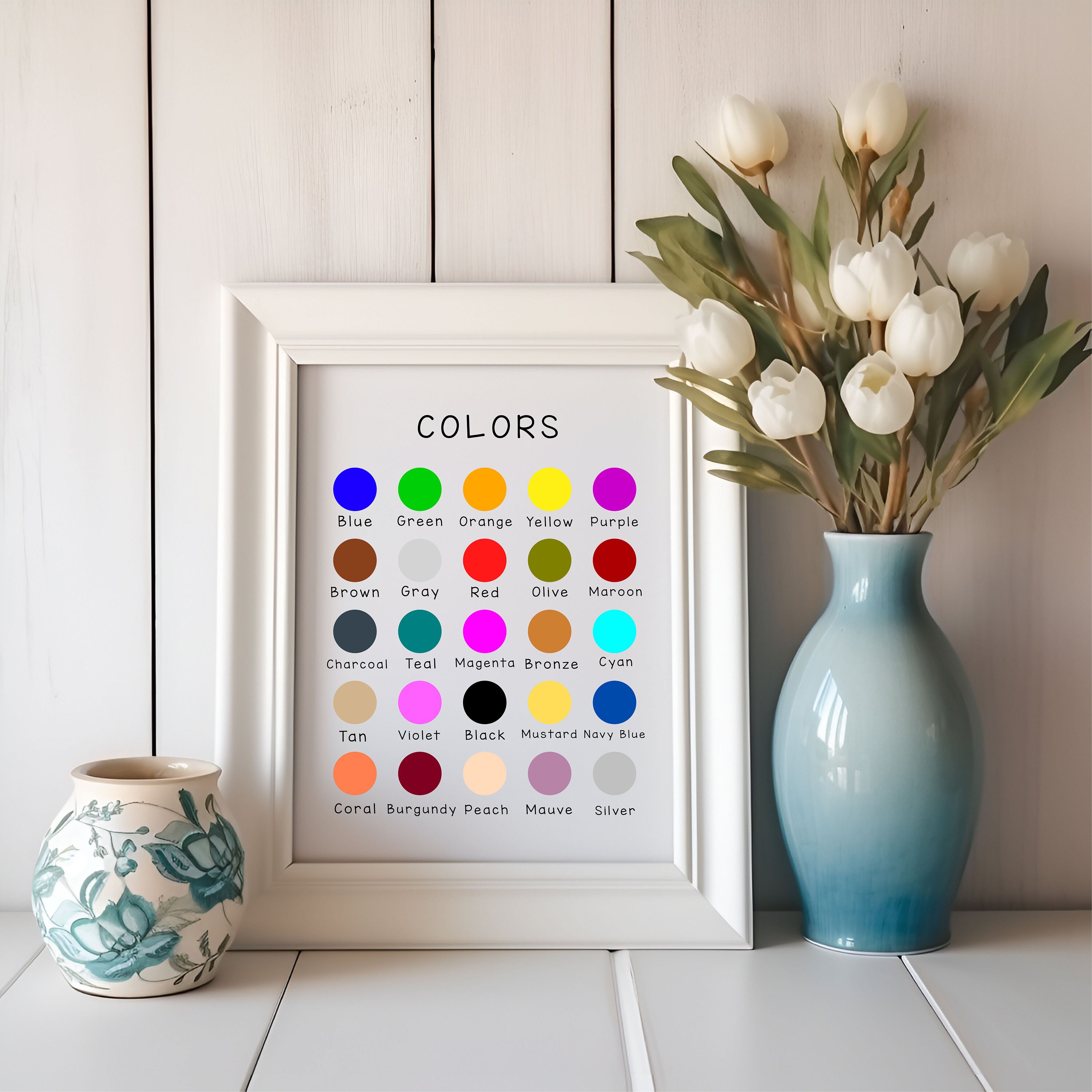 Educational Colors Poster, Classroom Decor, Colors, Printable Colors ...