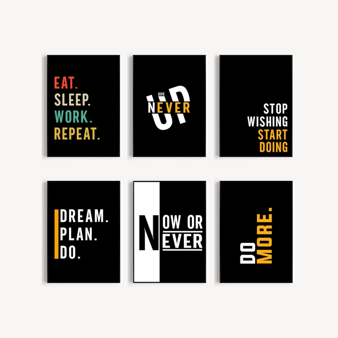 Inspirational Work Quotes, Modern Home Office Prints, Positive Quotes ...