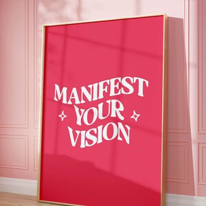 Manifest Gallery Wall, Affirmation Wall Art, Manifest Definition Print ...