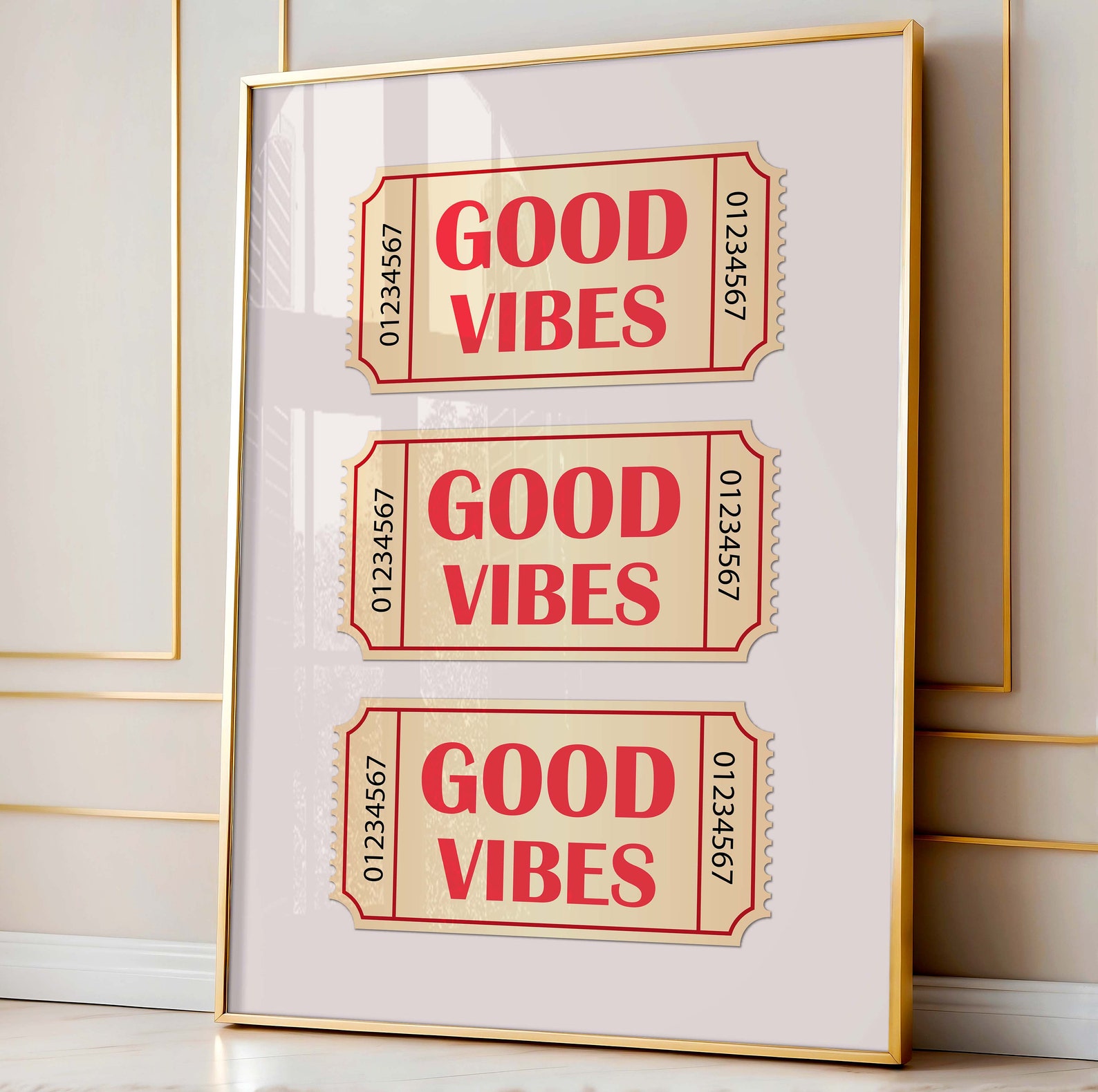 Ticket Art Print, Apartment Wall Decor, Wall Decor, Retro Good Times ...