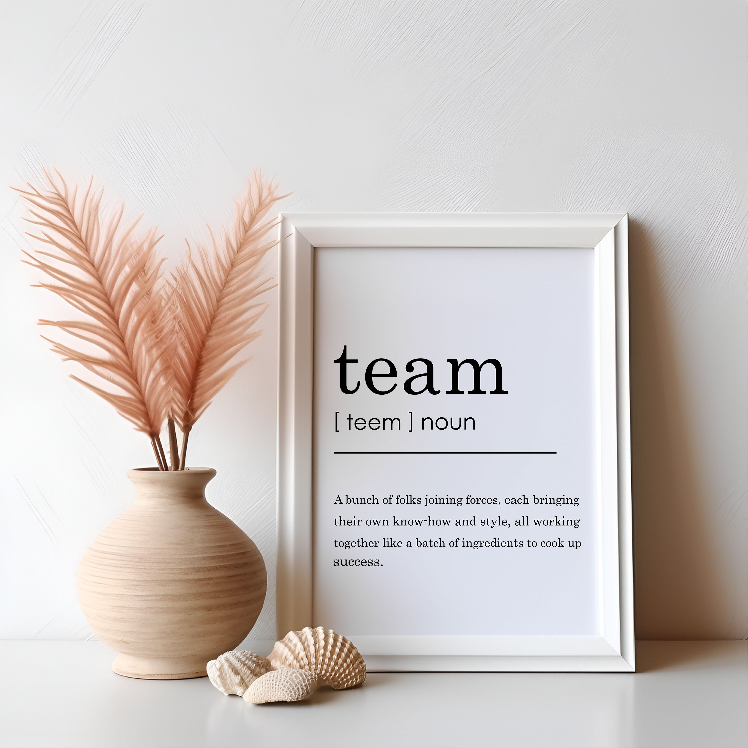 Team Definition, Printable Wall Art, Office Decor Wall Art, Teamwork ...