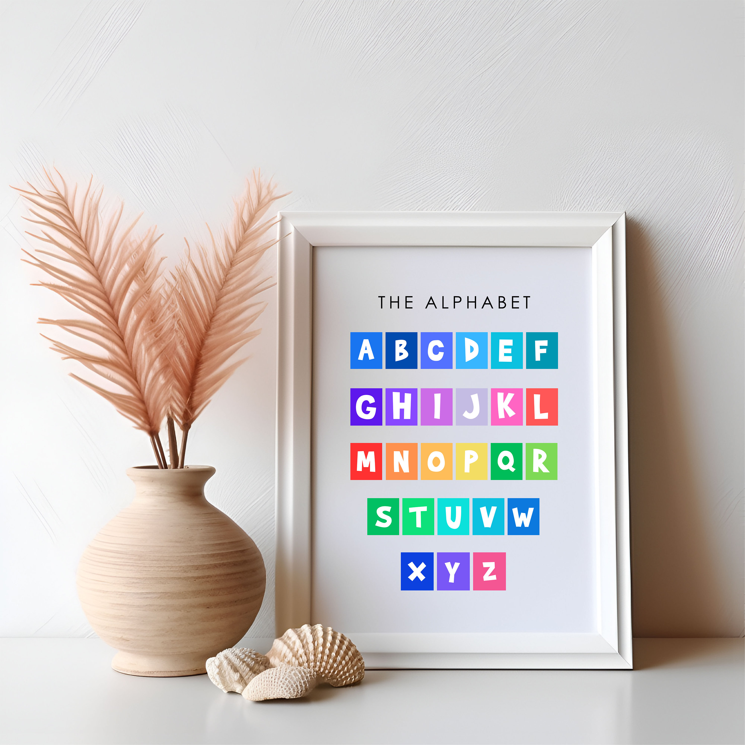 Alphabet Poster, Rainbow Classroom Decor, Educational Wall Art ...