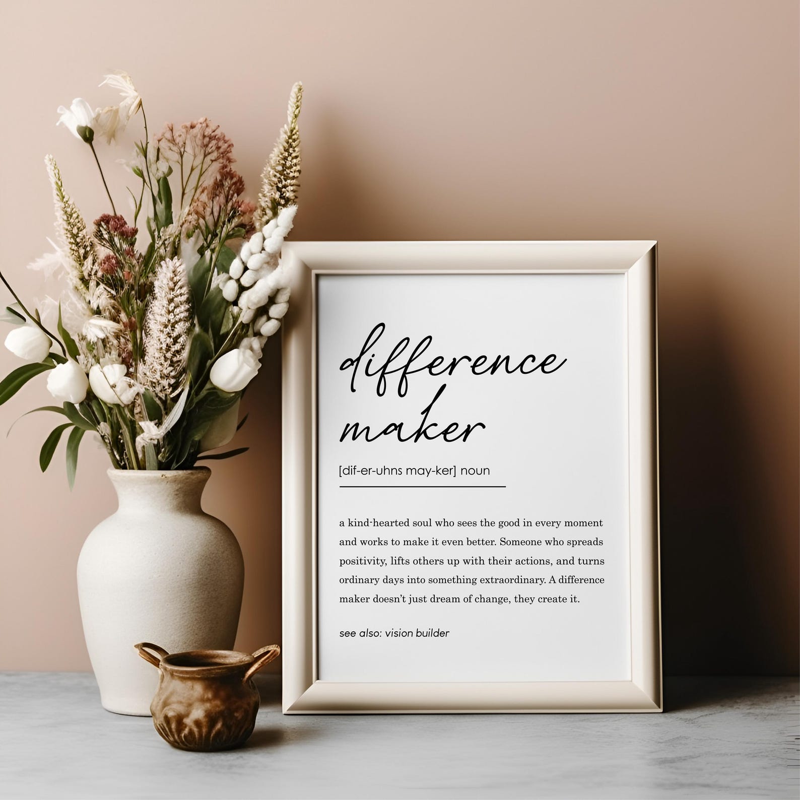 Difference Maker Definition, Printable Wall Art, Best Friend Gift ...