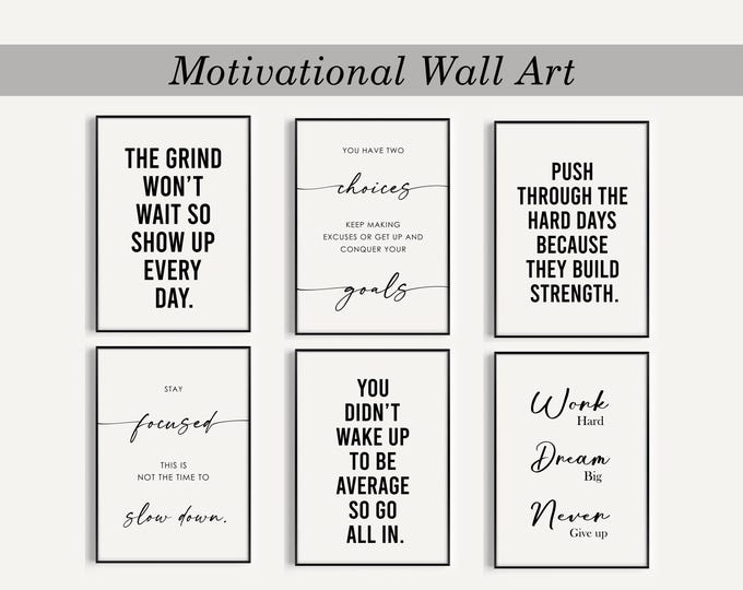 Workplace Positivity Quote Bundle, Printable Inspirational Quotes for ...