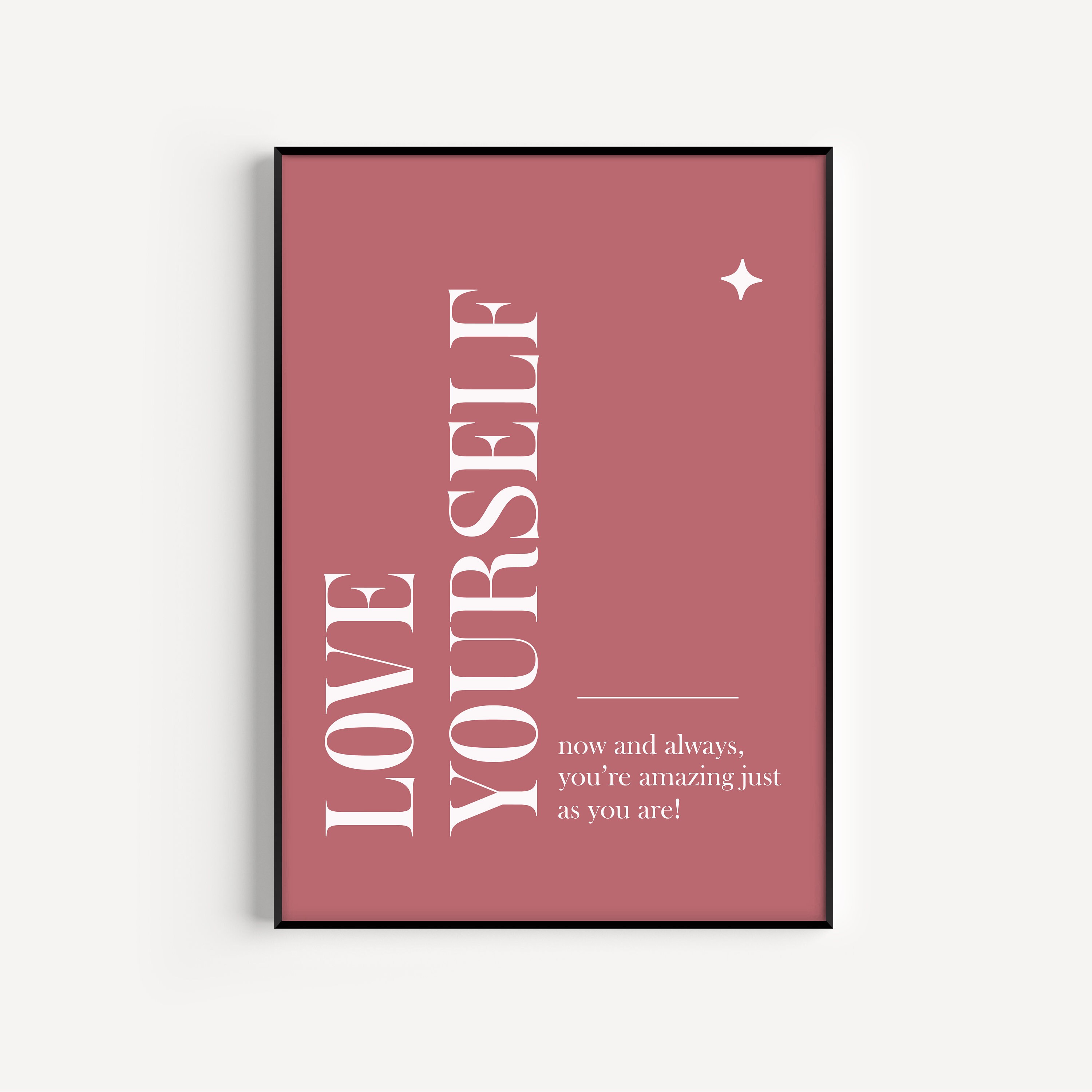Self Love Poster, Positive Affirmation, Minimalist Poster, Home Decor ...