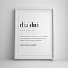 Grá Definition Print, Ireland Print, Love Wall Art, Irish Sayings ...