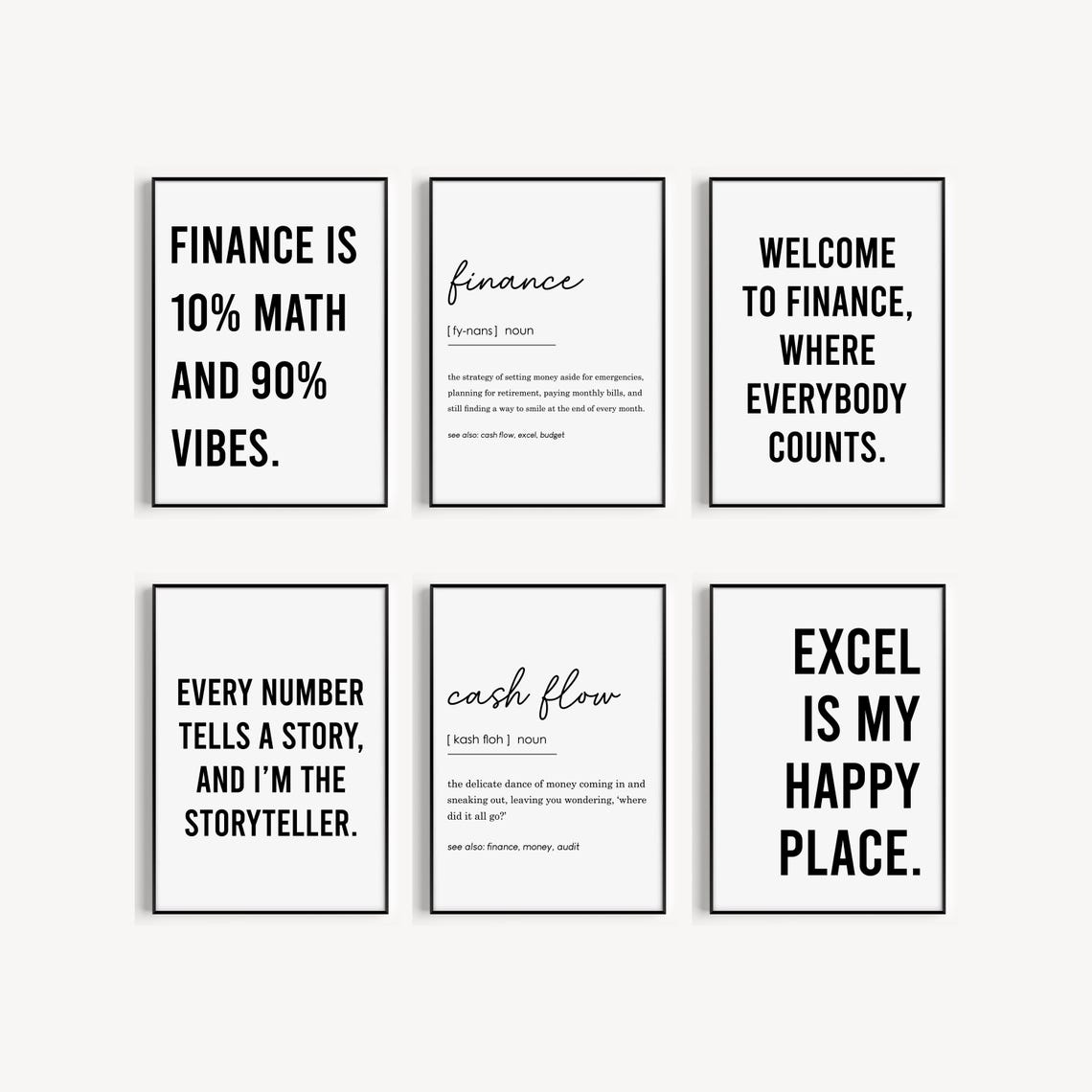 Funny Finance Office Decor, Accountant Gift, Financial Wall Art, Funny ...