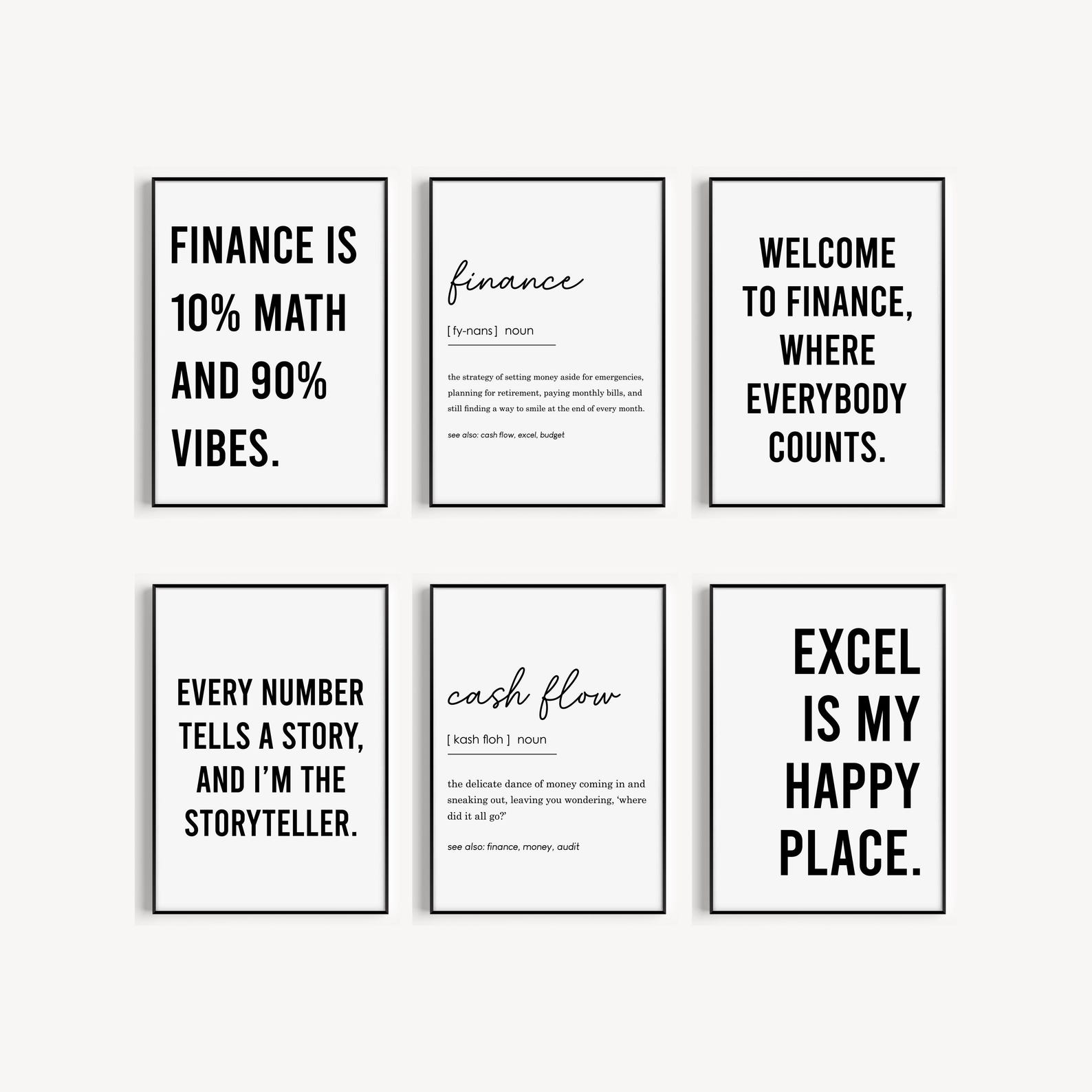 Funny Finance Office Decor, Accountant Gift, Financial Wall Art, Funny ...