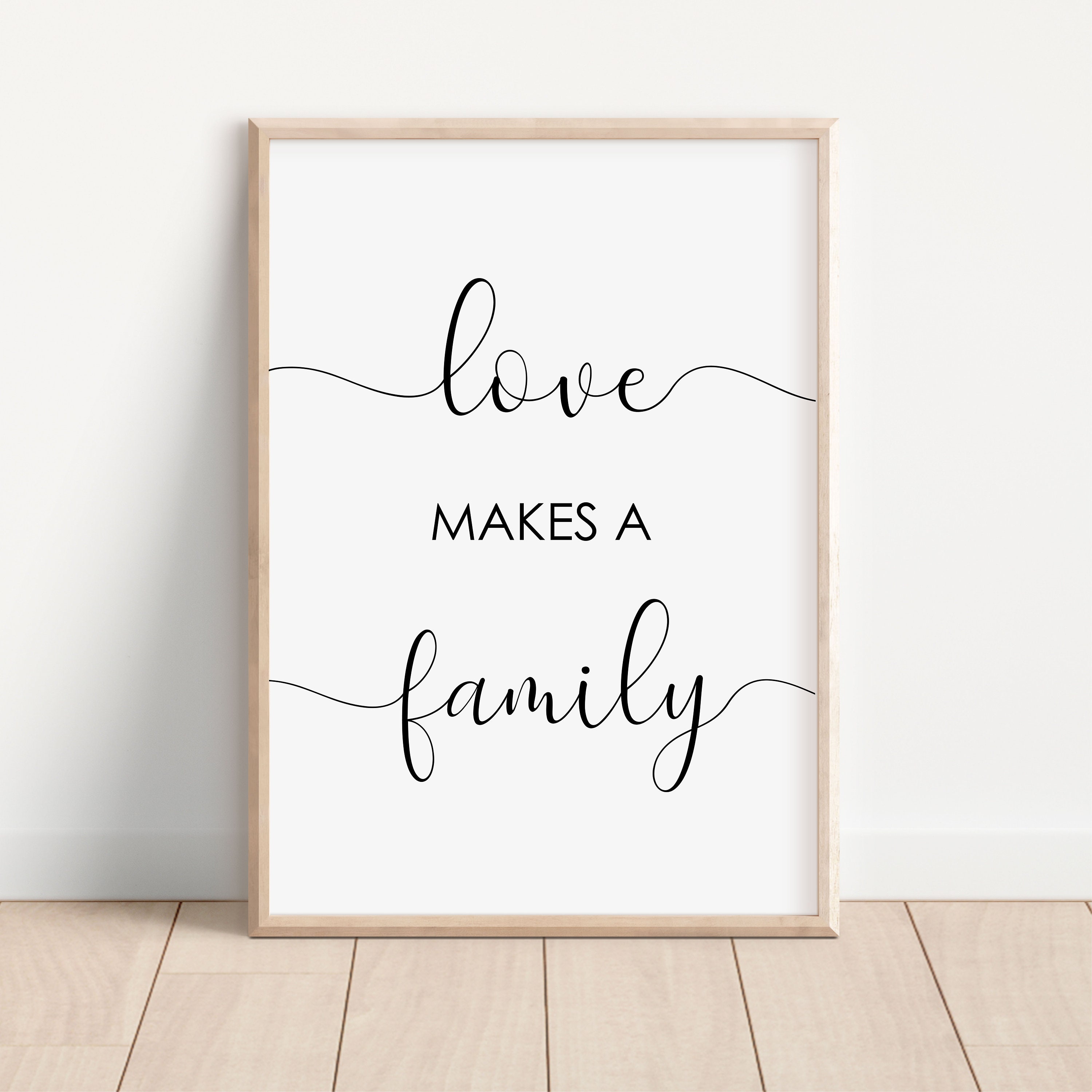 Love Makes A Family, Family Sign Decor, Housewarming Gift, Family ...