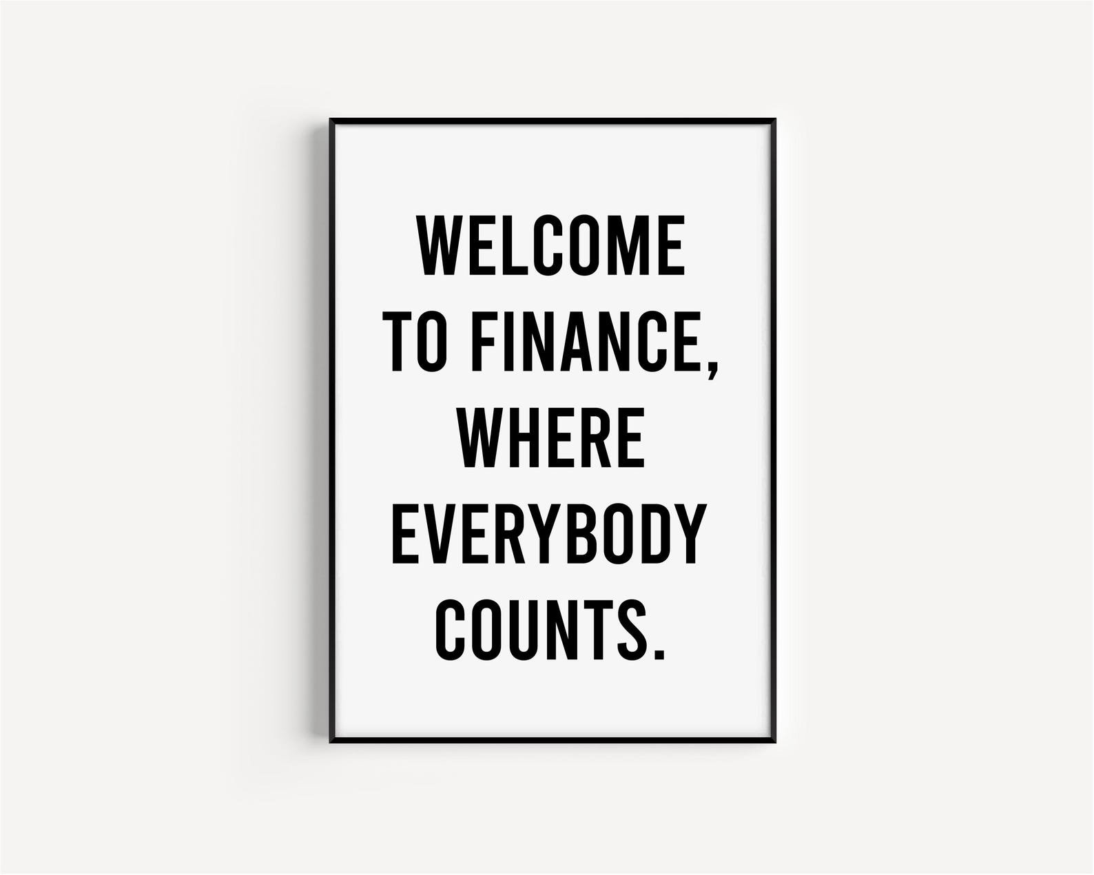 Funny Finance Office Decor, Accountant Gift, Financial Wall Art, Funny ...