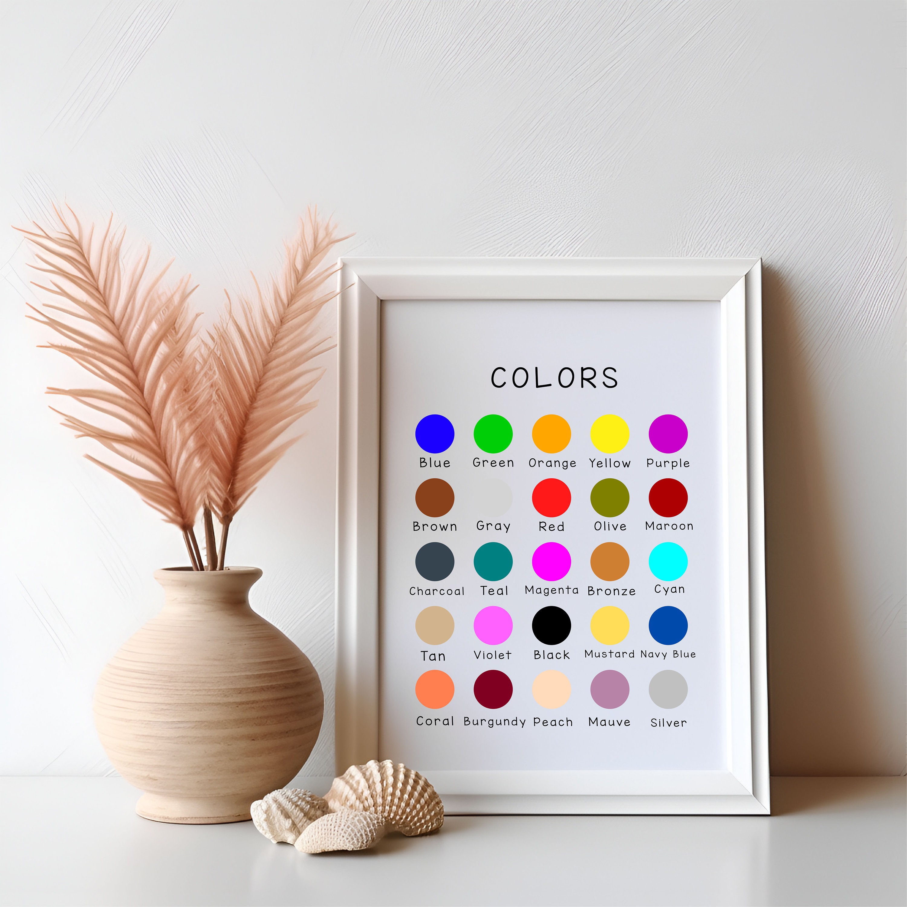 Educational Colors Poster, Classroom Decor, Colors, Printable Colors ...