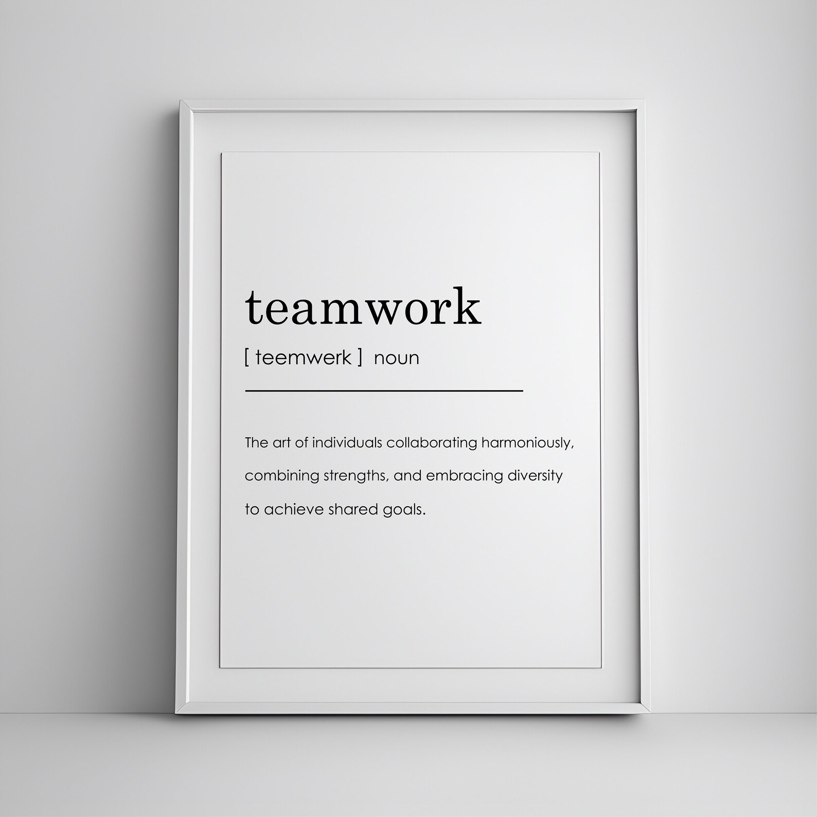 Teamwork Definition, Office Decor, Teamwork Quote Printable, Team Gifts ...
