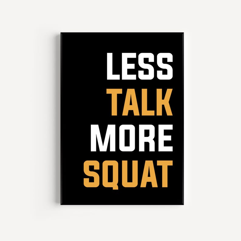 Home Gym Decor Set of 12 Printable, Gym Wall Art, Positive Prints ...