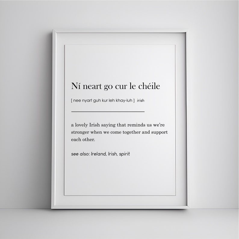 Irish Culture Art, Definition Print, Irish Home Decor, Gaelic Art ...