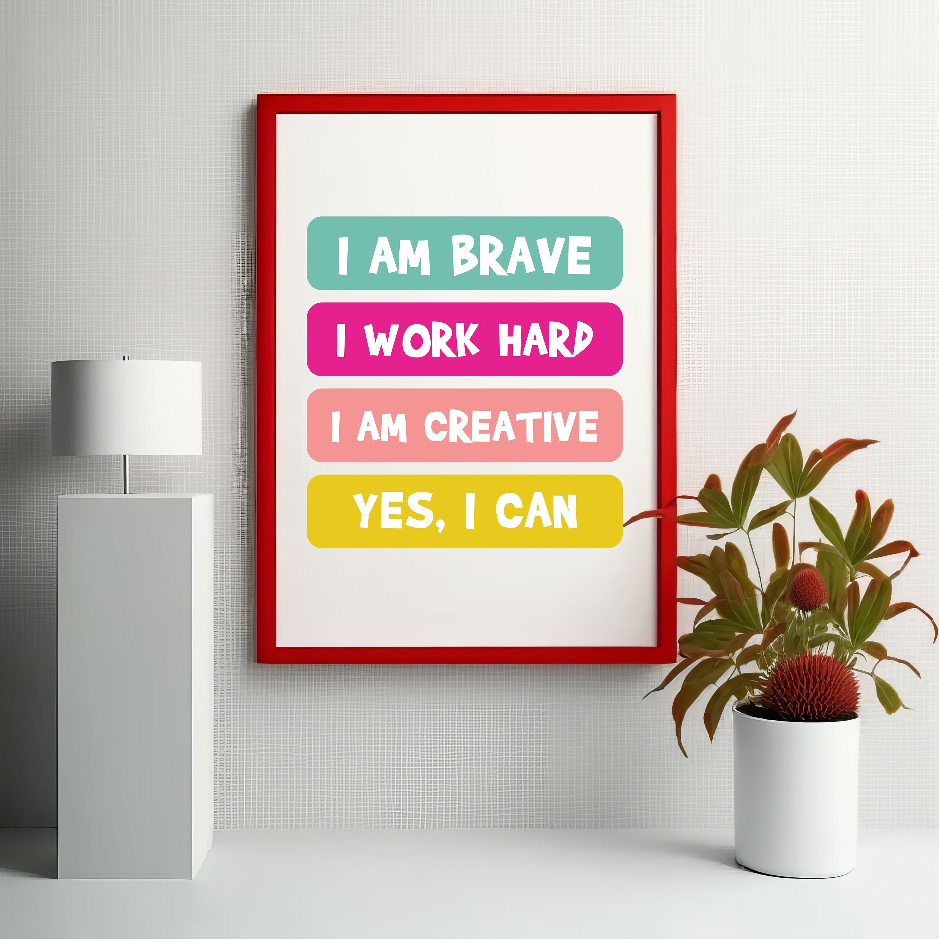 Affirmations for Kids, Affirmation Wall Art, Playroom Decor ...