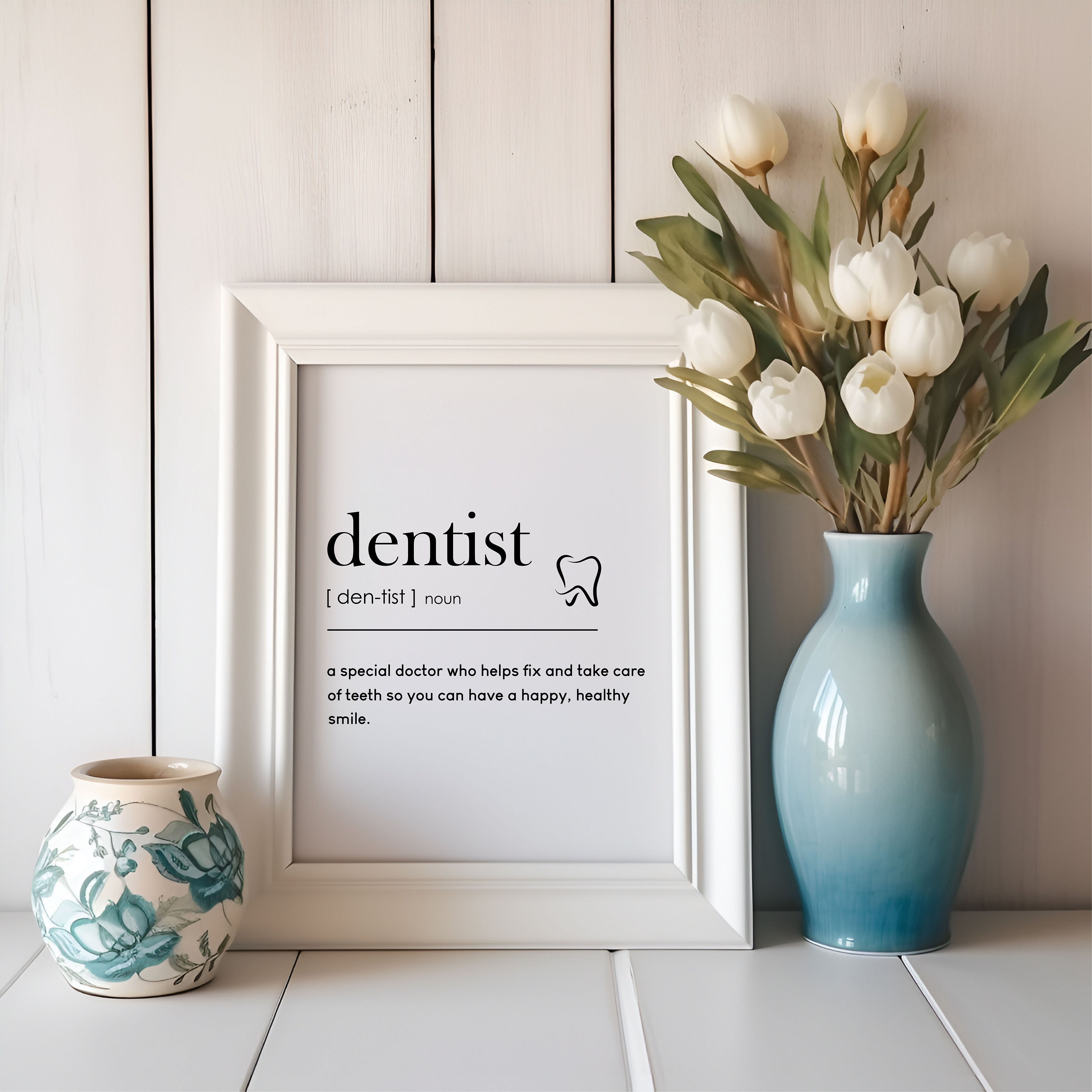 Dentist Definition, Quote Print, Minimalist Modern Print, Dentist Gift ...