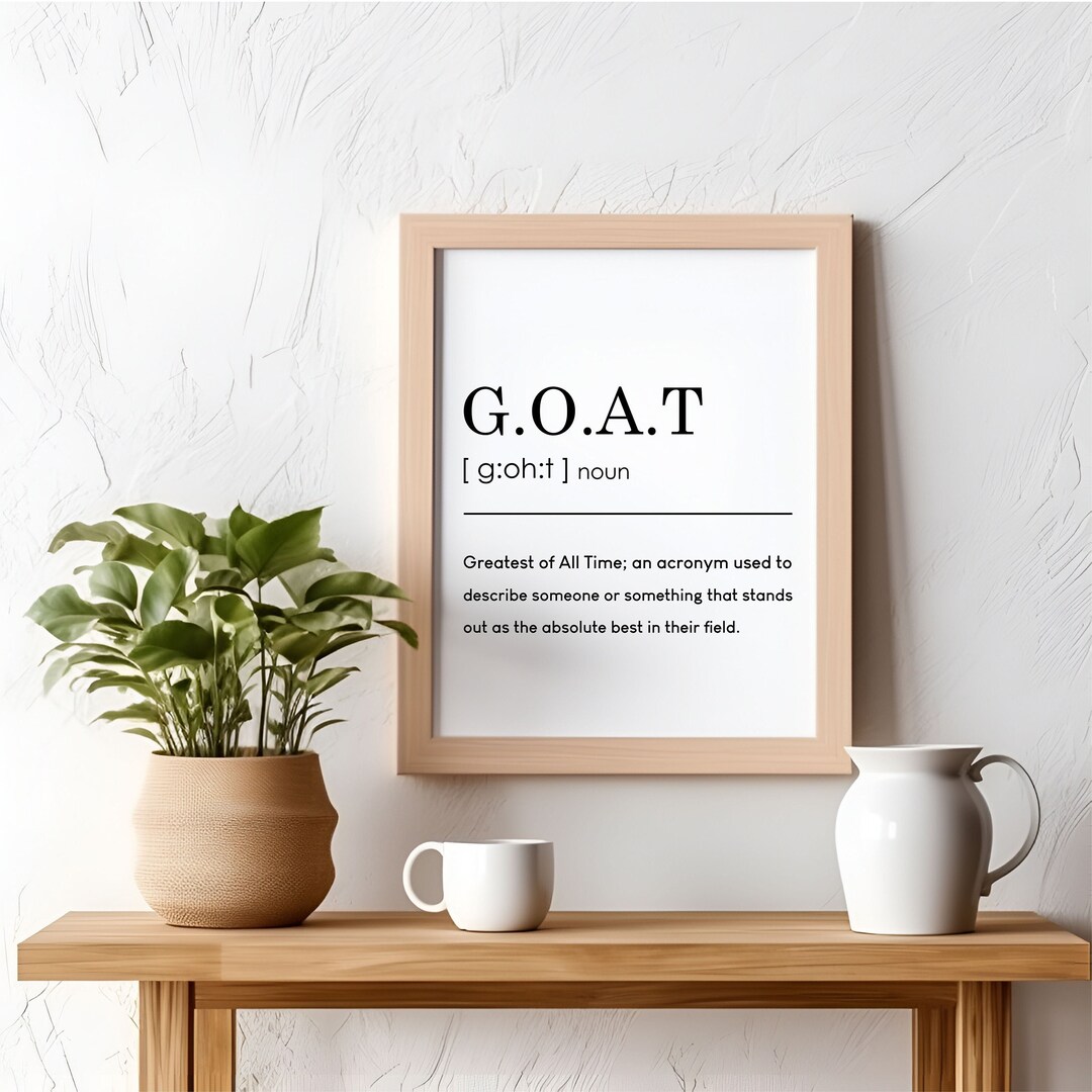 GOAT Definition Print, GOAT Quote Print, Minimalist Print Modern Wall ...