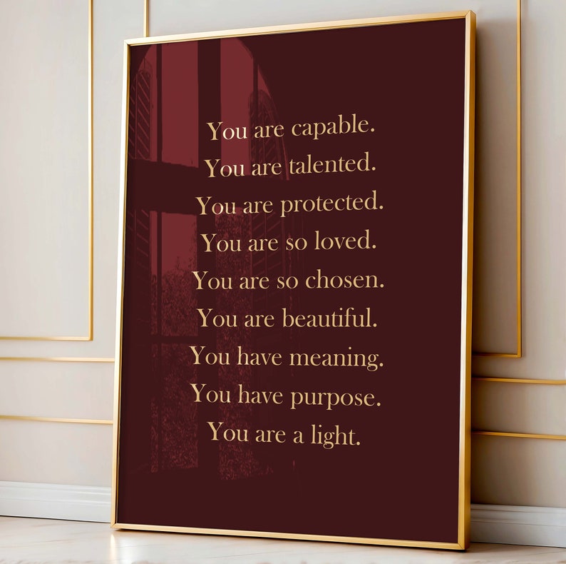 Affirmations Wall Art, Neutral Wall Art, Daily Affirmations Printable ...