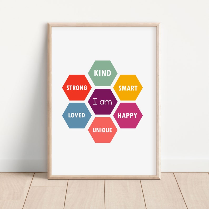 Affirmations for Kids, Classroom Posters, Kids Wall Art, Nursery Decor ...