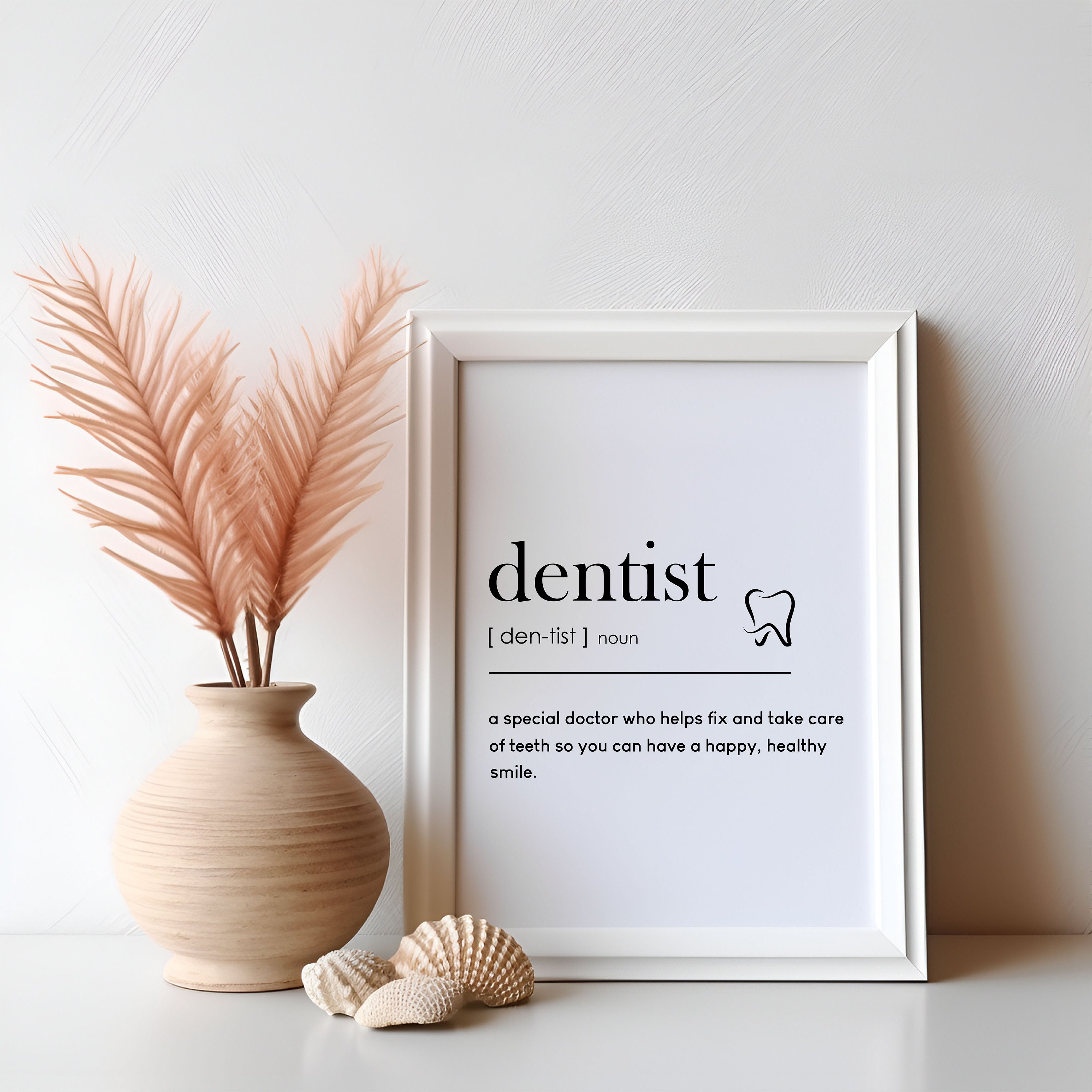 Dentist Definition, Quote Print, Minimalist Modern Print, Dentist Gift ...