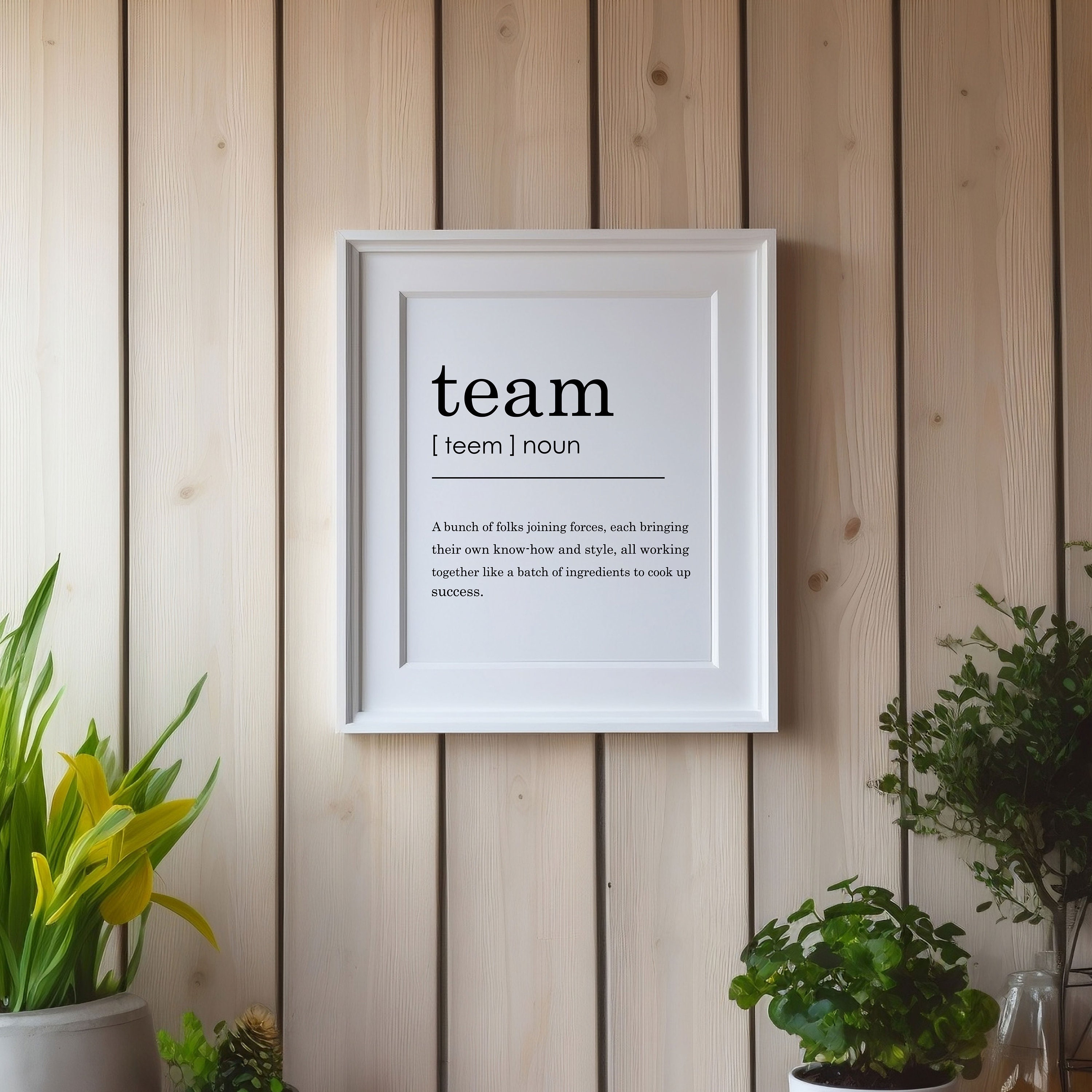 Team Definition, Printable Wall Art, Office Decor Wall Art, Teamwork ...