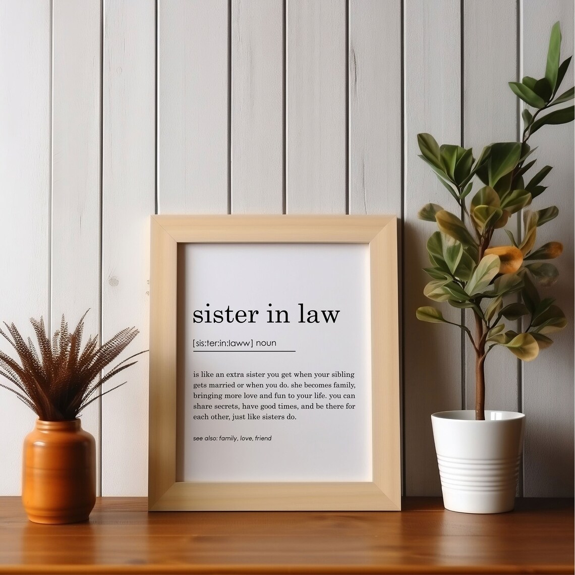 Sister in Law Definition Print, Wall Art Prints, Quote Print, Gifts for ...